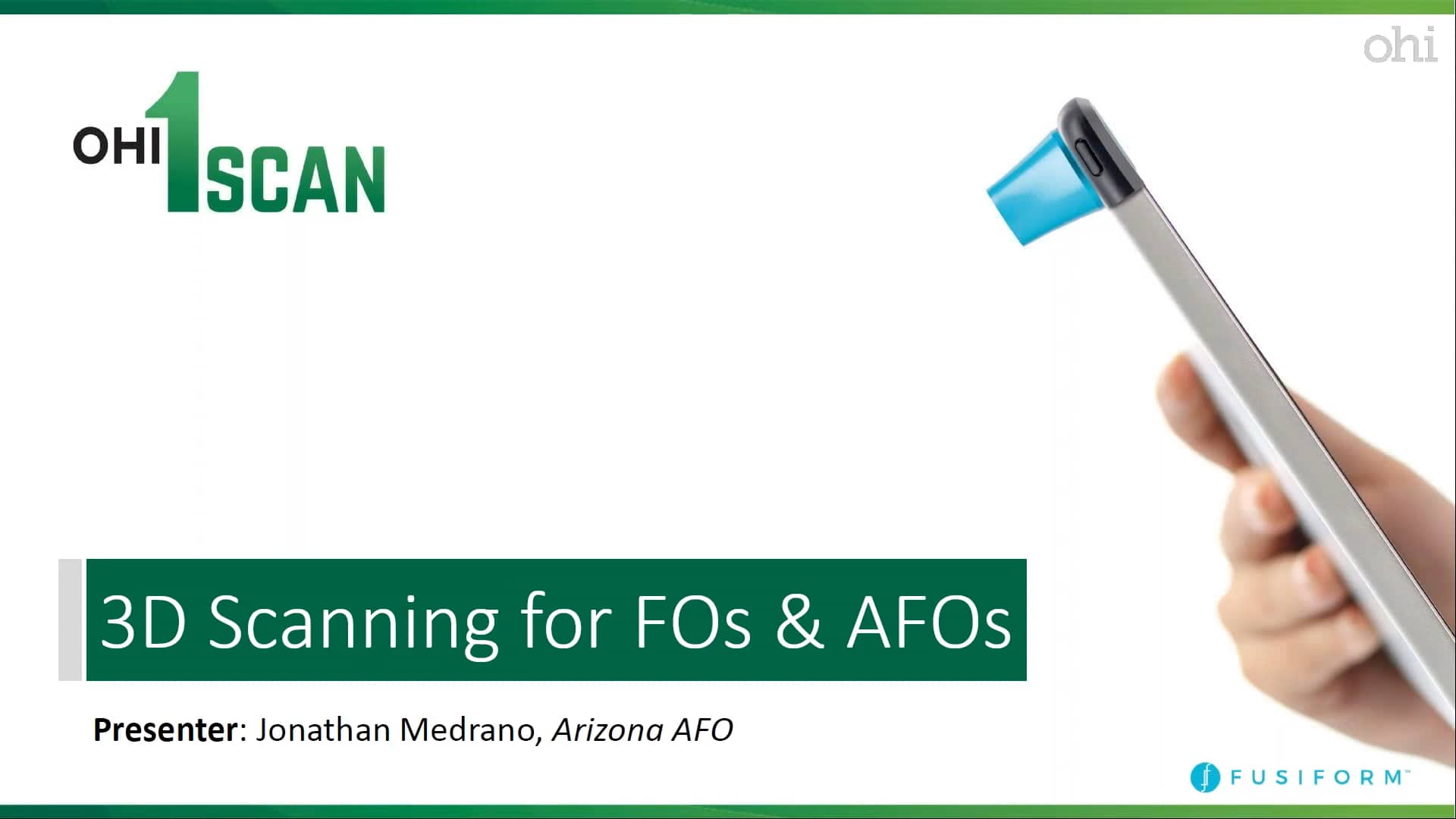 3d Scanning for FOs & AFOs on Vimeo