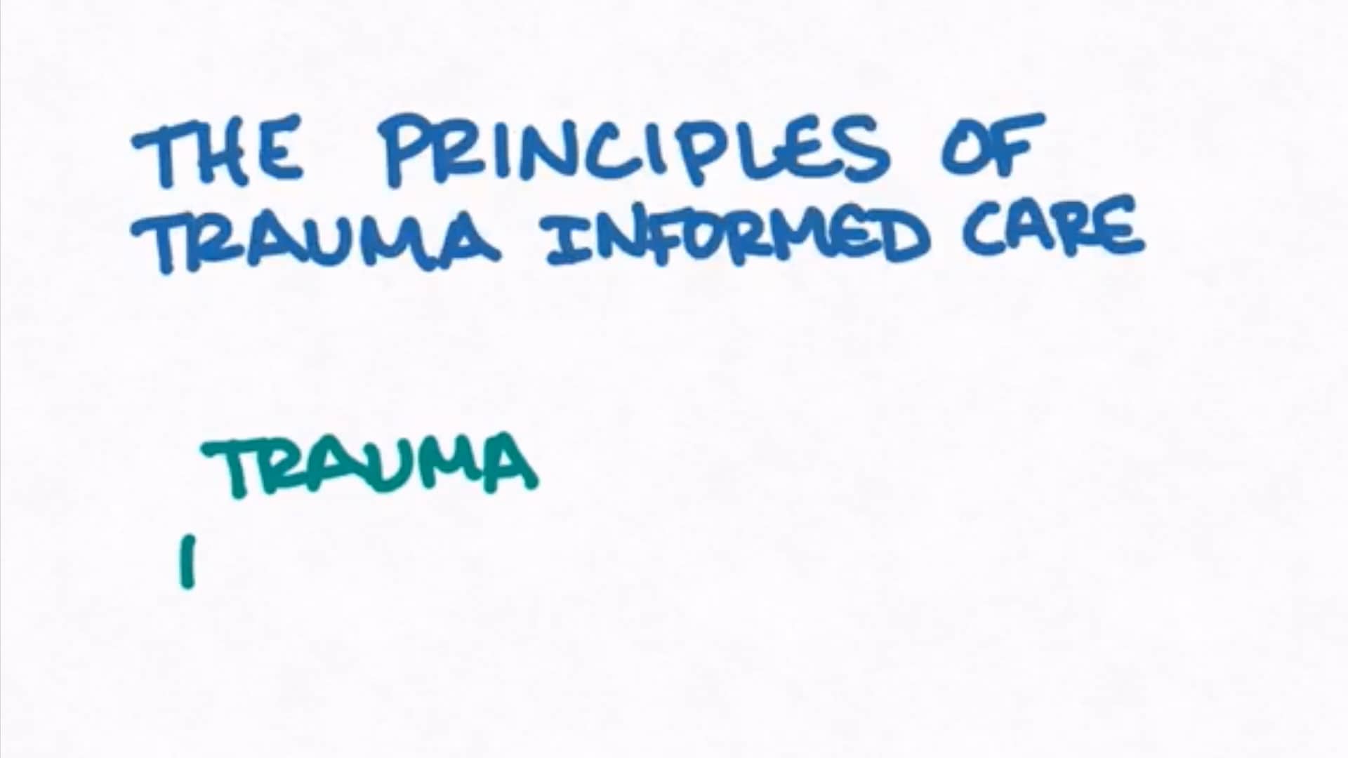 3. Foundations of Trauma Informed Care: Example of Principles Applied ...