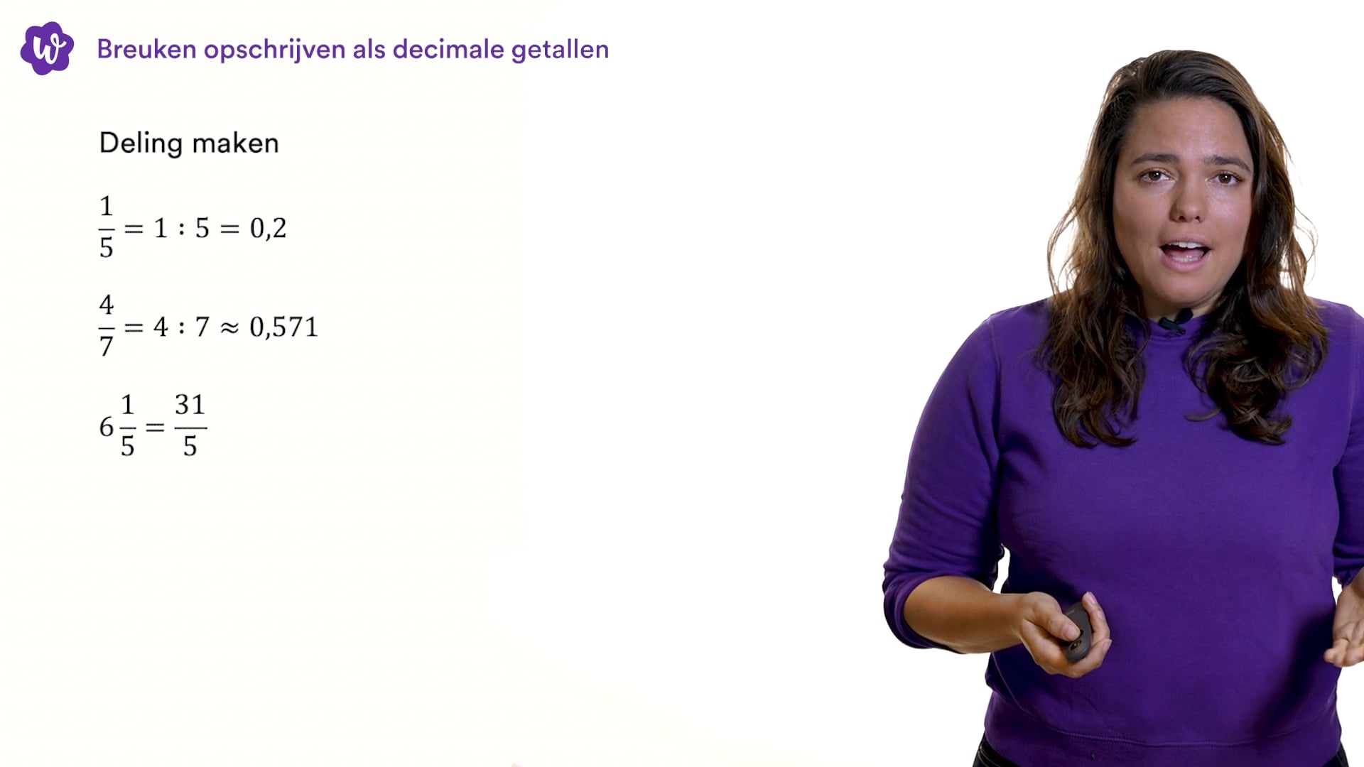 Breuken opschrijven als decimale getalllen oefenen | StudyGo