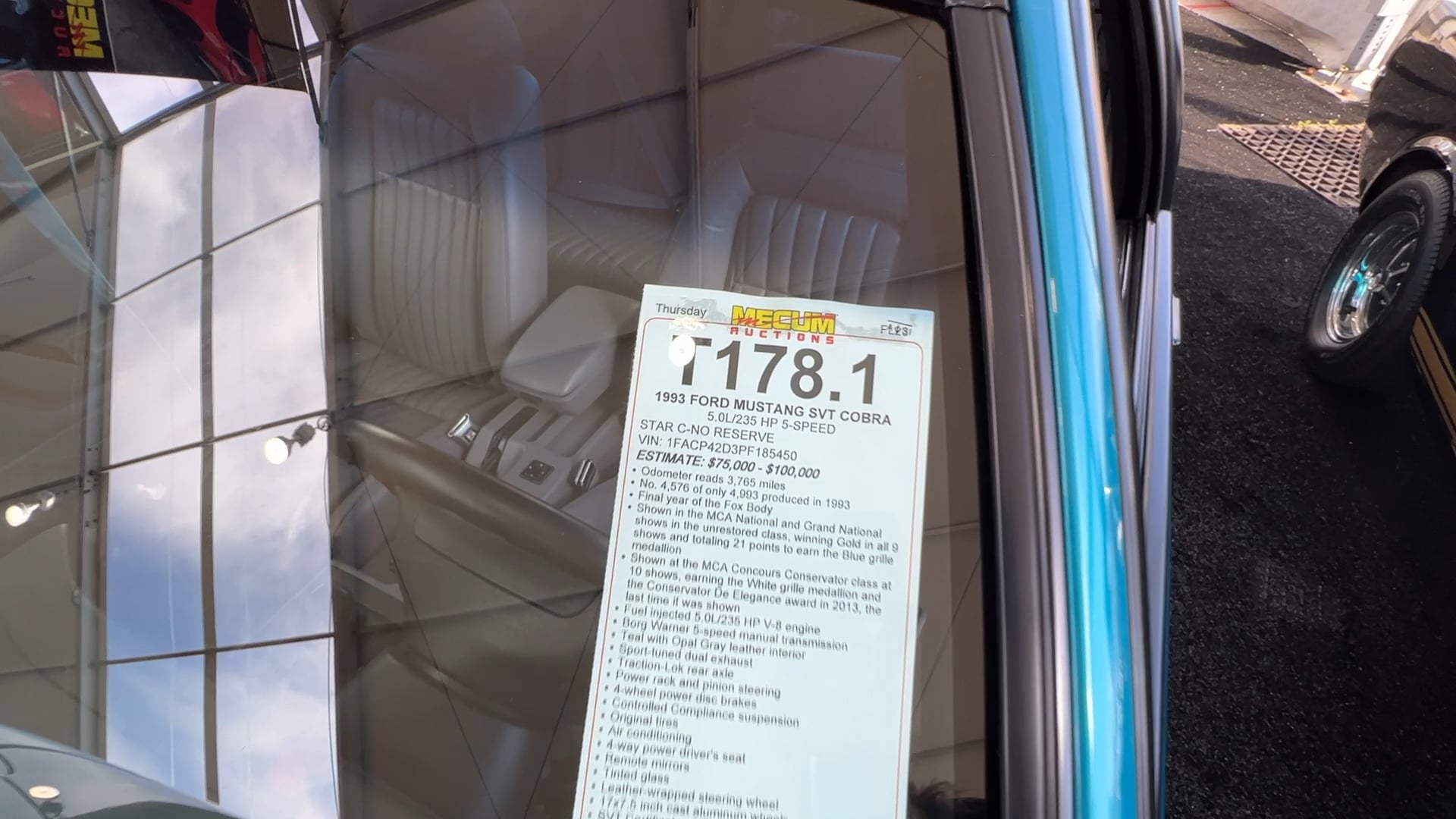 1993 Ford Mustang SVT Cobra | T178.1 | Kissimmee 2023