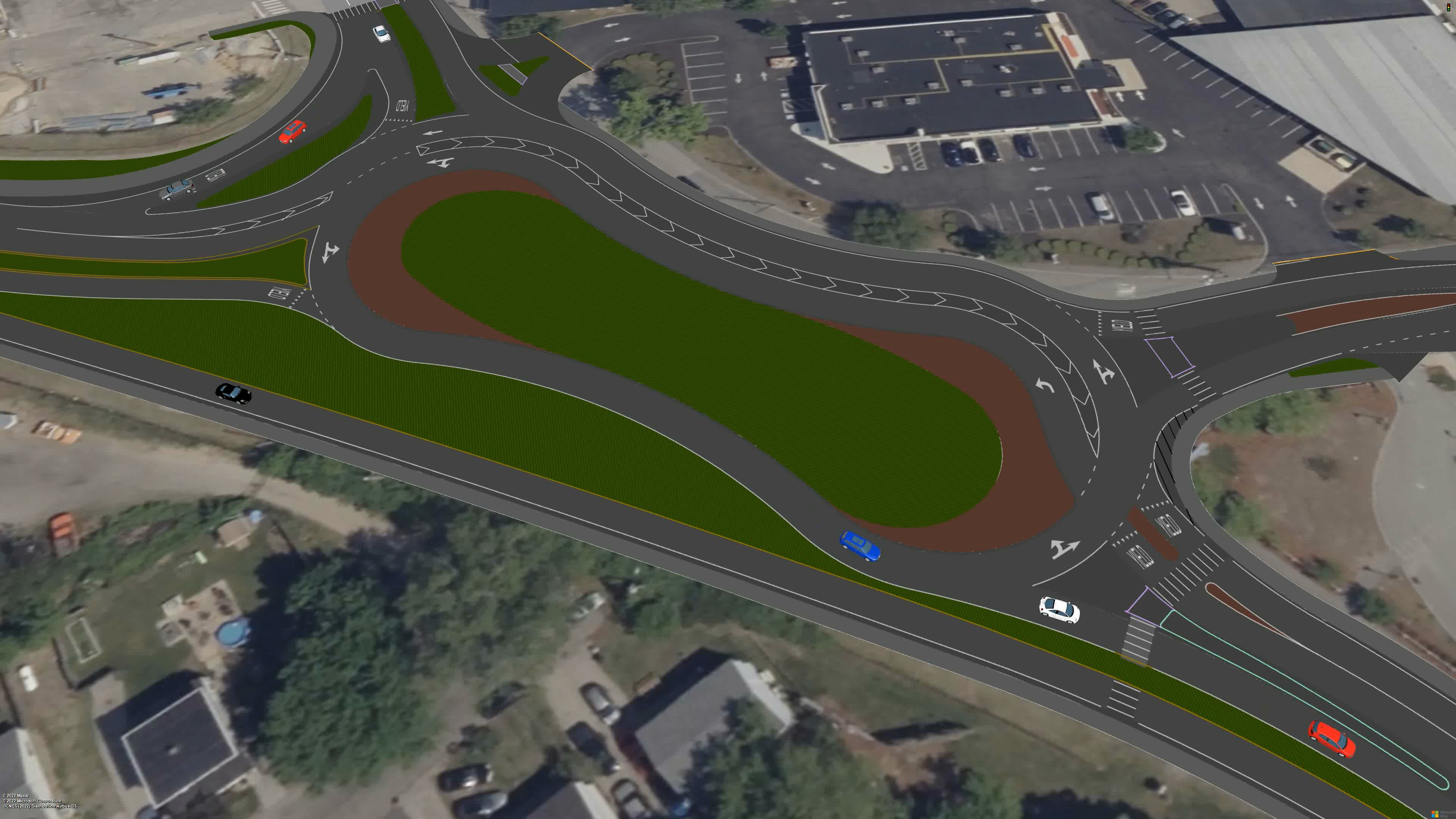 Simulation of Proposed Peanut Roundabout-South Willow St/Queen City Ave ...