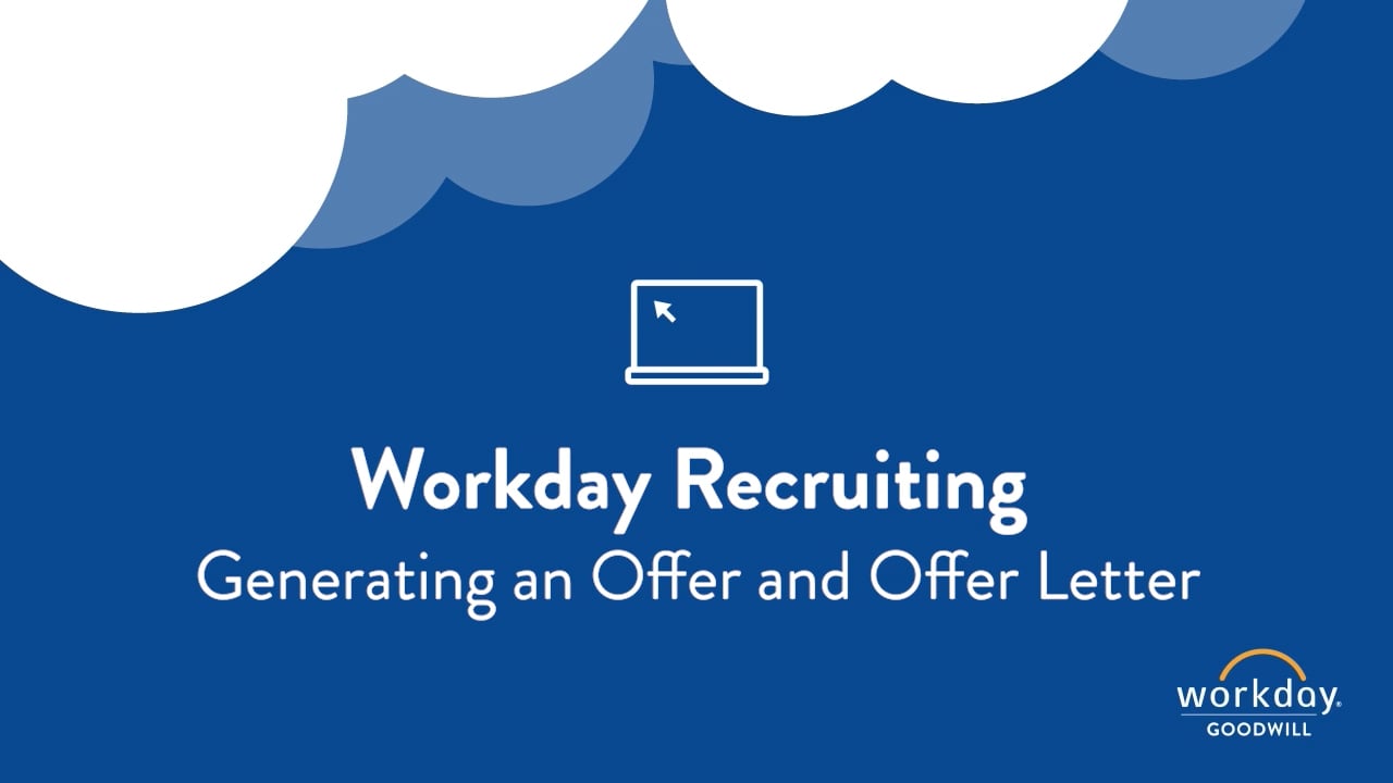 Generate Offer Letter Workday on Vimeo