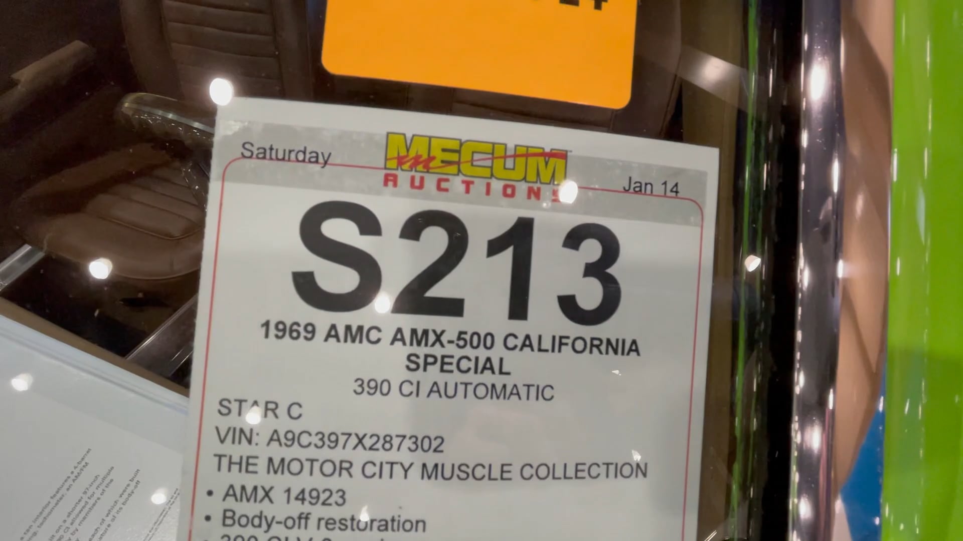 1969 AMC AMX-500 California Special | S213 | Kissimmee 2023