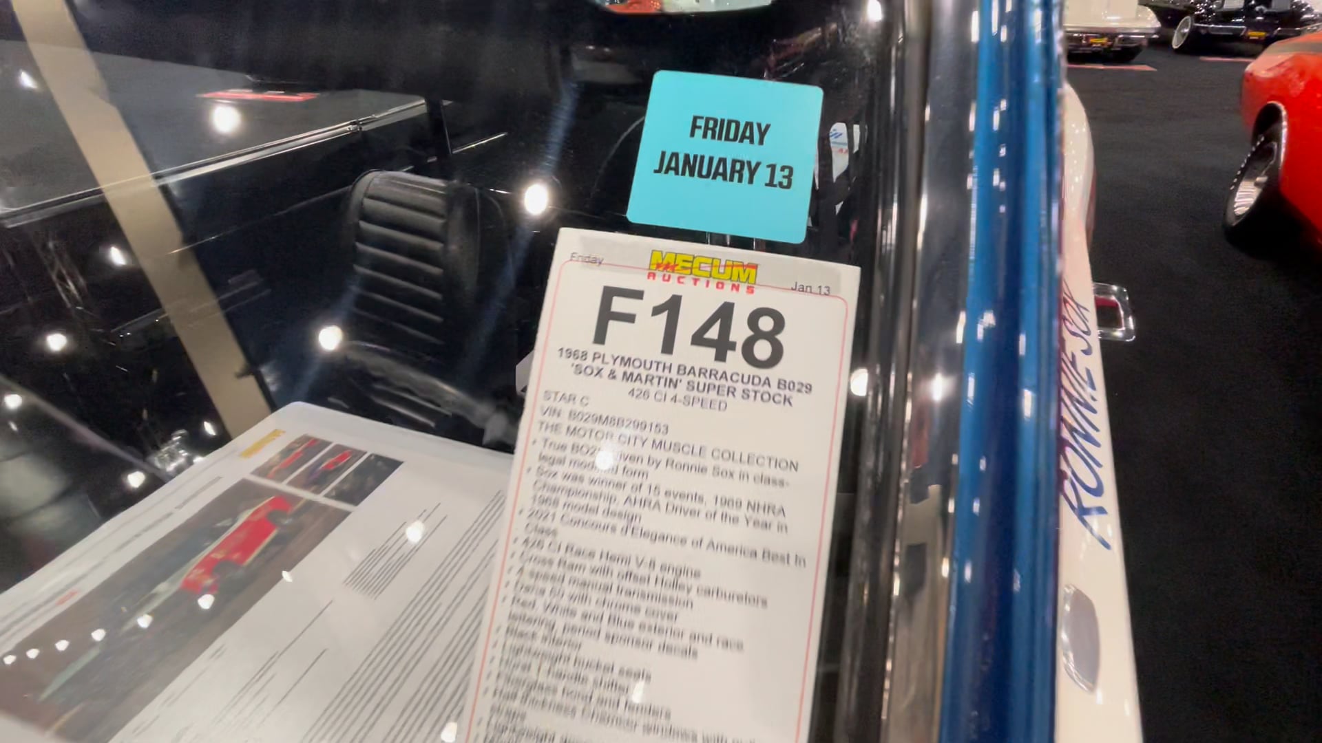 1968 Plymouth Barracuda B029 'Sox & Martin' Super Stock | F148 | Kissimmee 2023