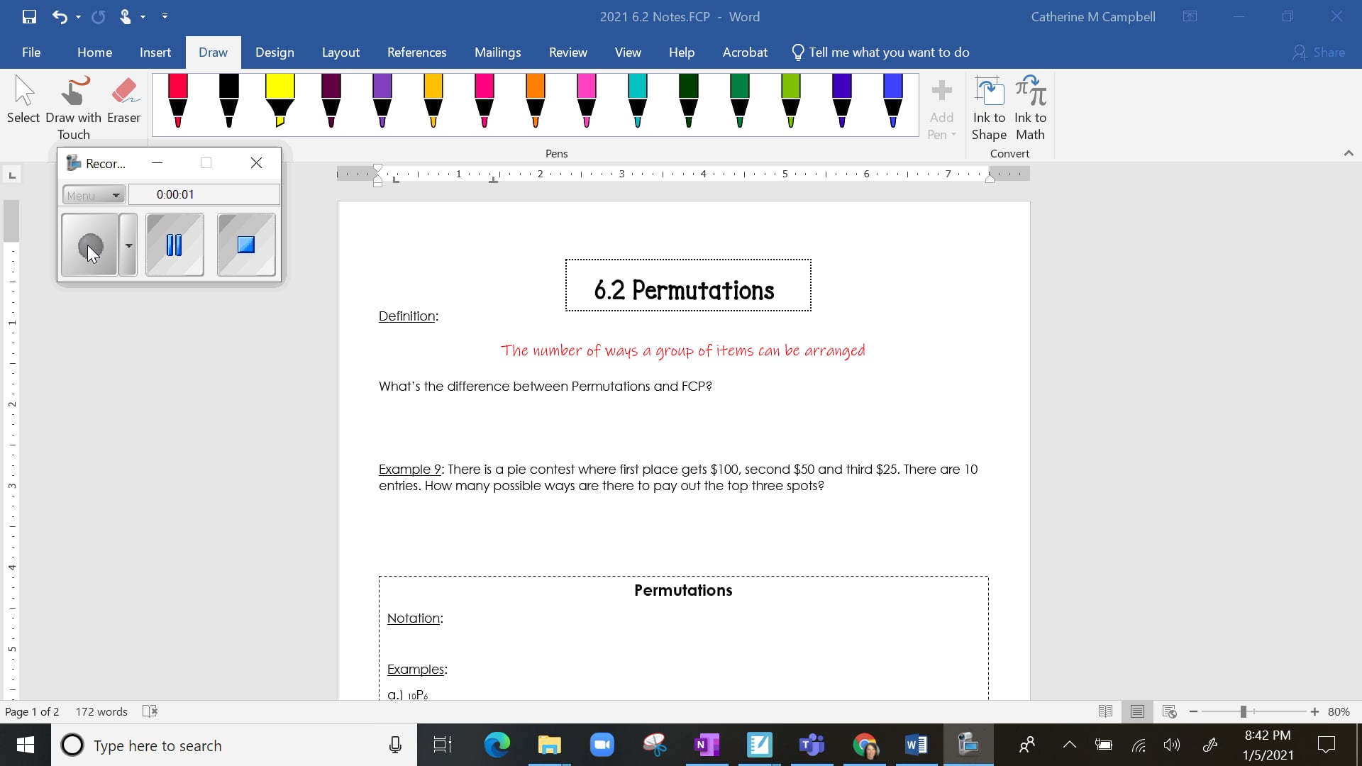6.2 Video NOTES.Permutations on Vimeo
