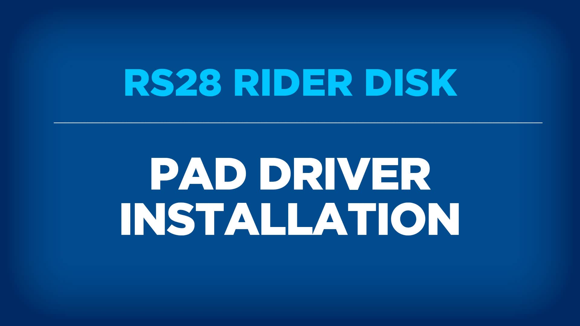 Pacific RS28 Pad Driver Install on Vimeo