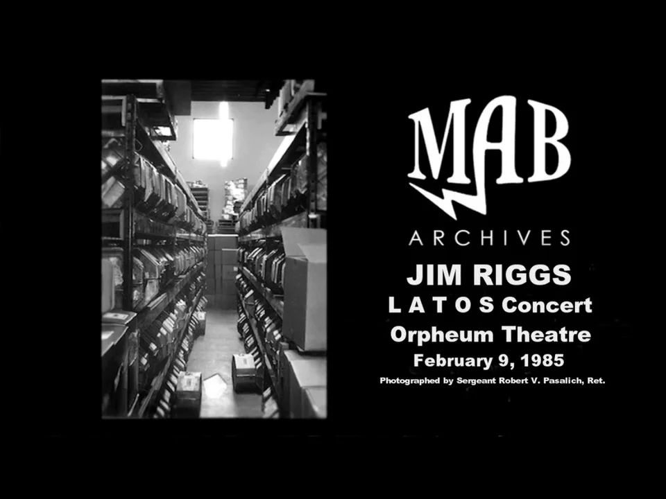 JIM RIGGS- Orpheum Theatre- February 9, 1985 on Vimeo