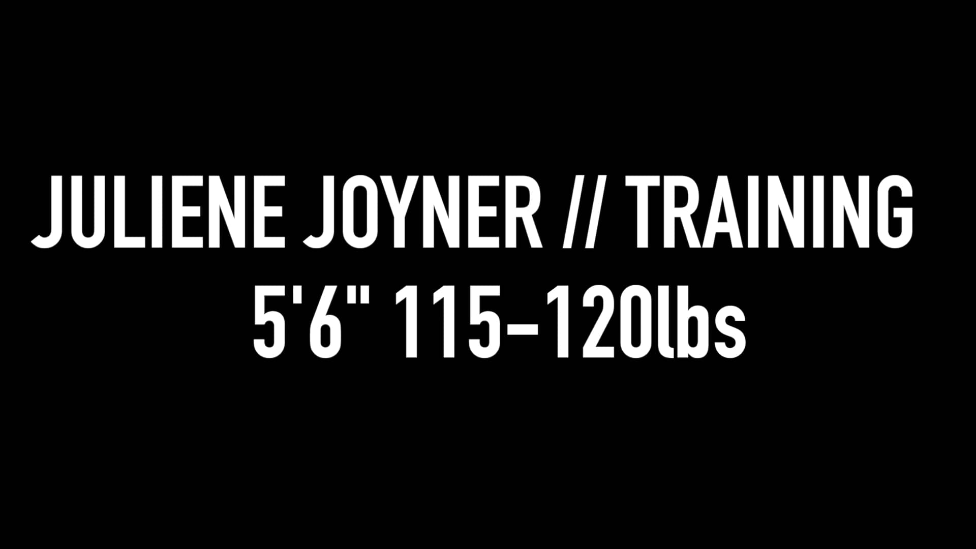 Juliene Joyner // TRAINING SAMPLE on Vimeo