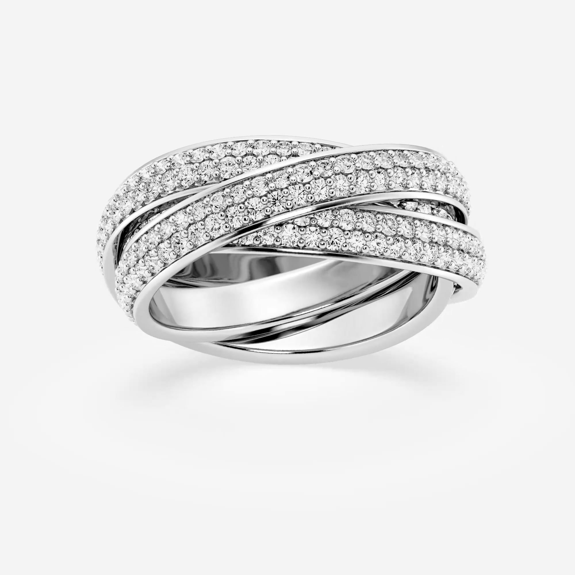 2 ctw Round Lab Grown Diamond Pave Infinity Eternity Band - 8mm Width ...