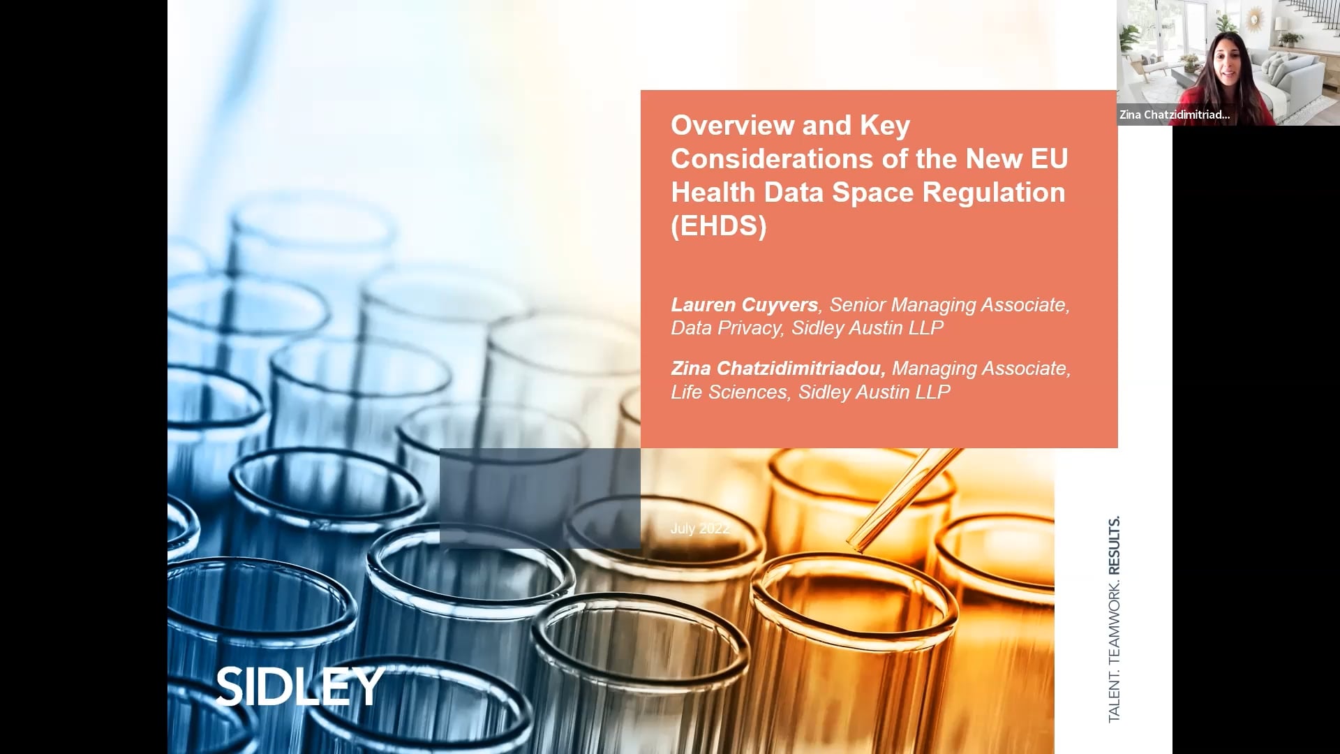 Sidley Webinar: Overview and Key Considerations of the New EU Health ...