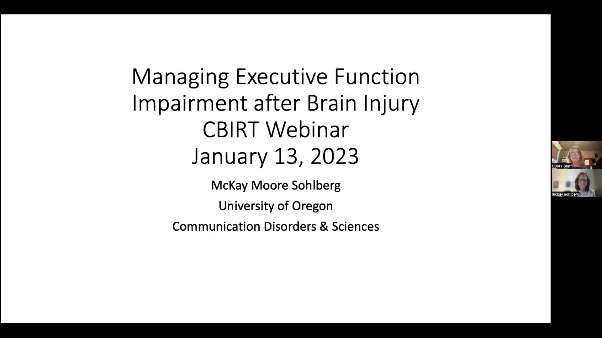 Managing Executive Function Impairment after Brain Injury on Vimeo