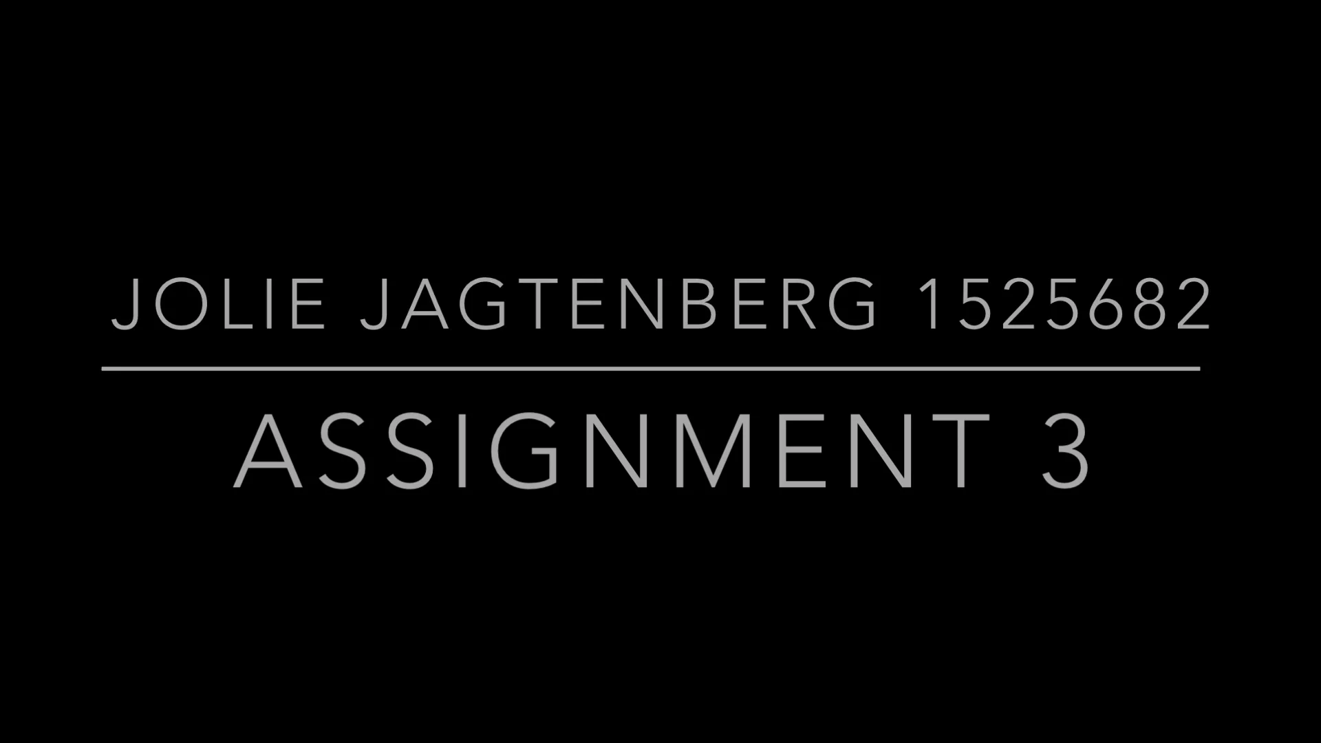 Assignment 3 - JJ on Vimeo