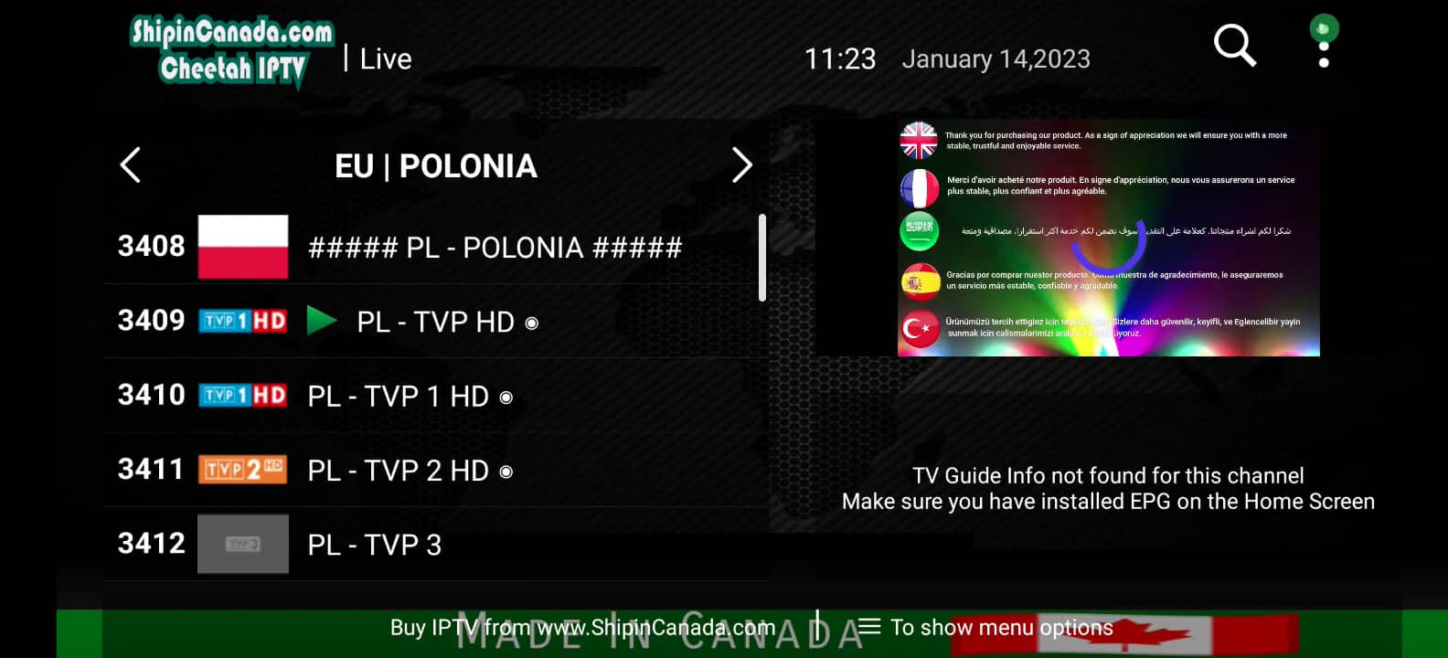 Poland Polish Channels Review ( Cheetah IPTV ) on Vimeo