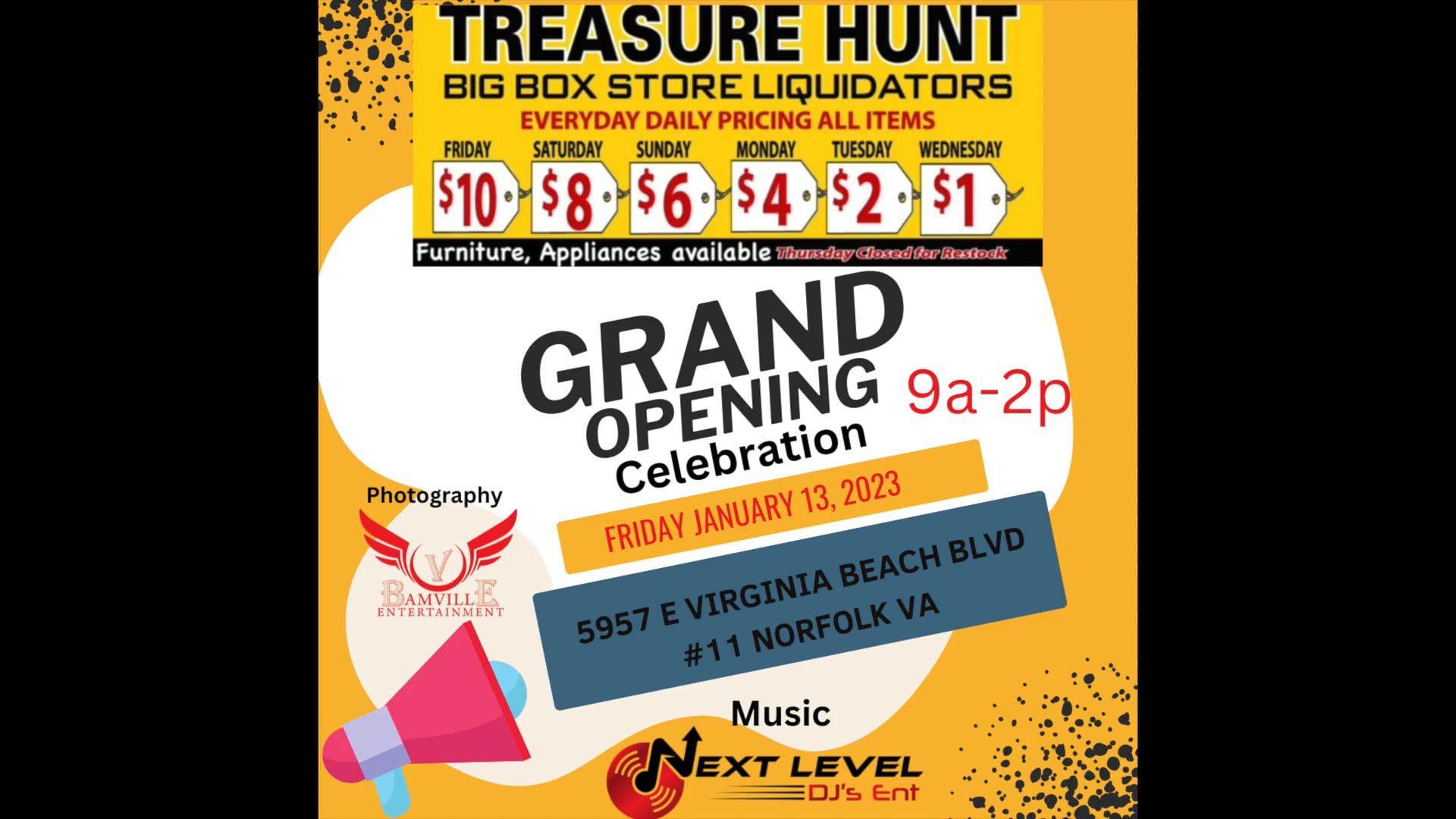 Treasure Hunt Liquidators Norfolk Va Grand Opening on Vimeo