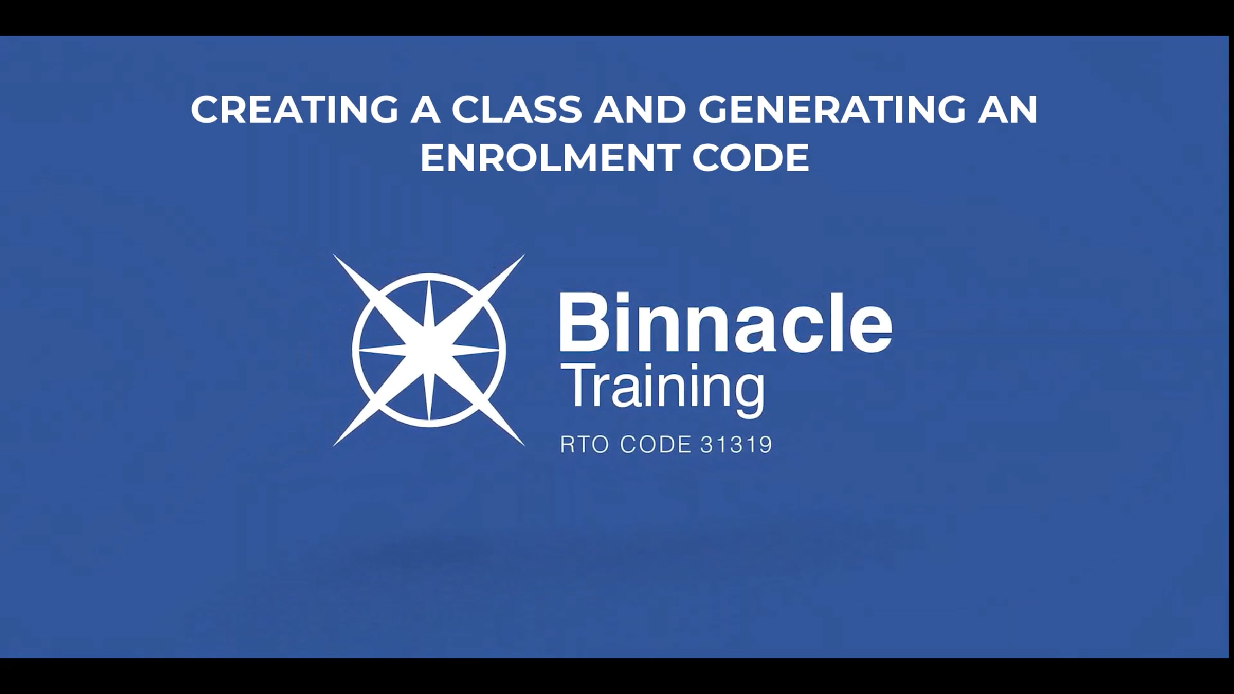 Creating a class and generating an enrolment