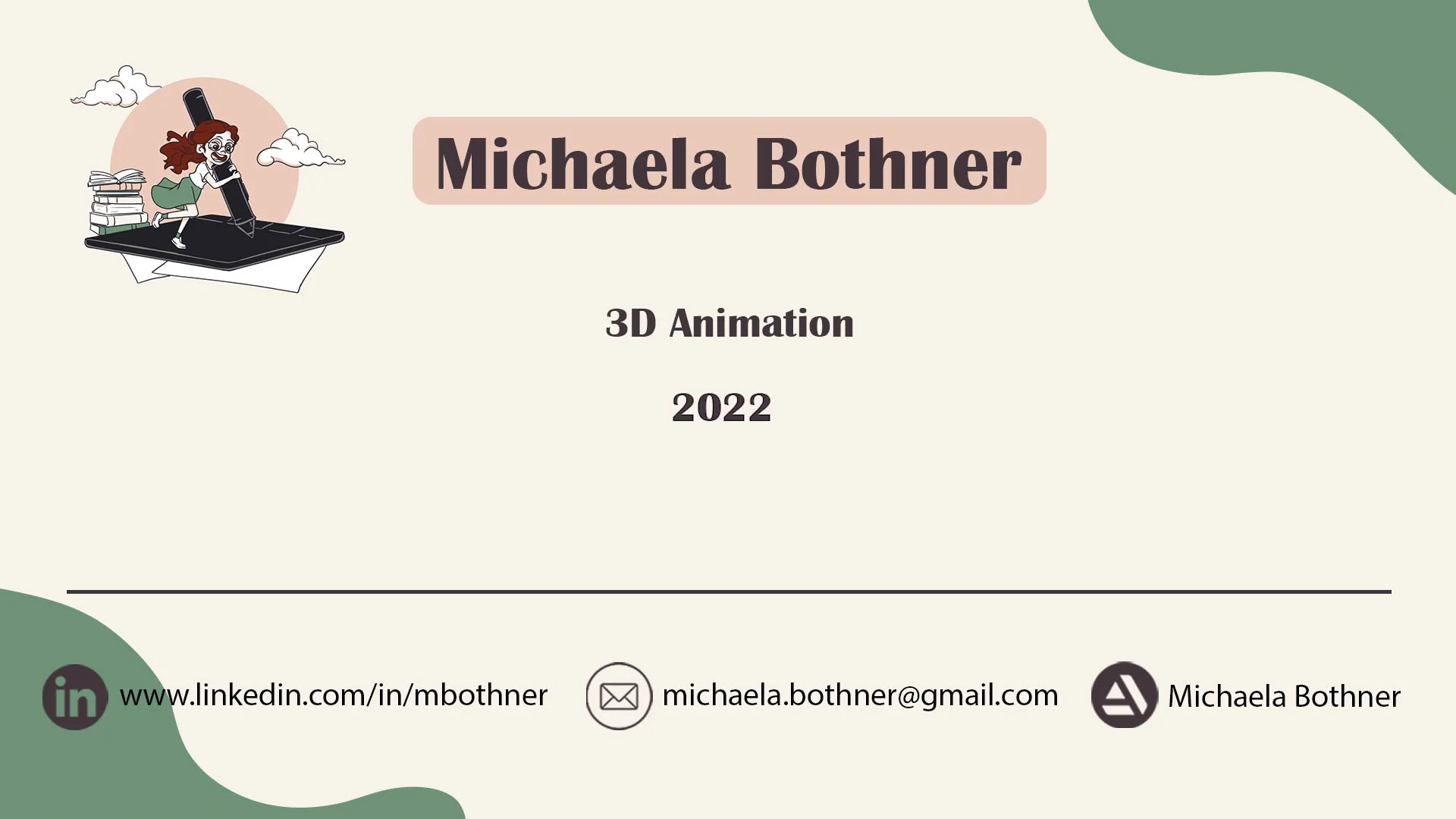 Michaela Bothner - 2022 3D Animation Showreel
