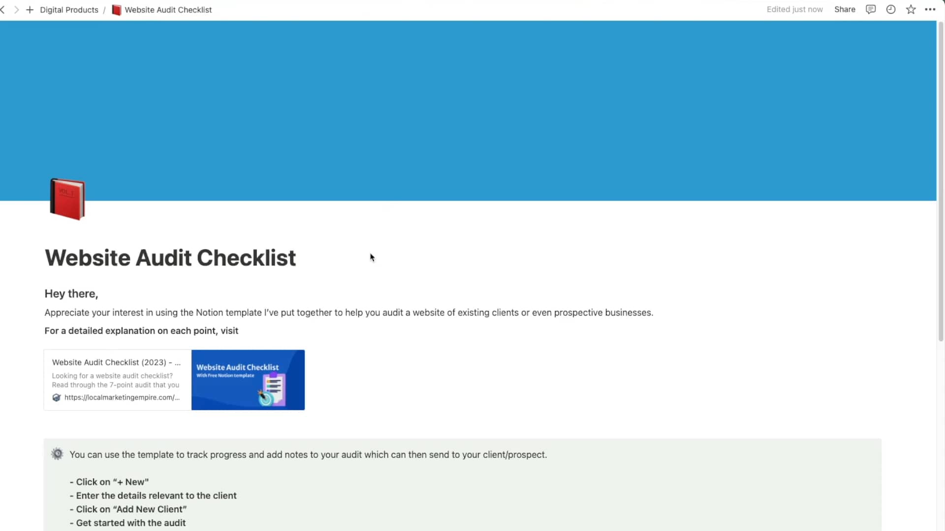 Website Audit Template Walkthrough on Vimeo