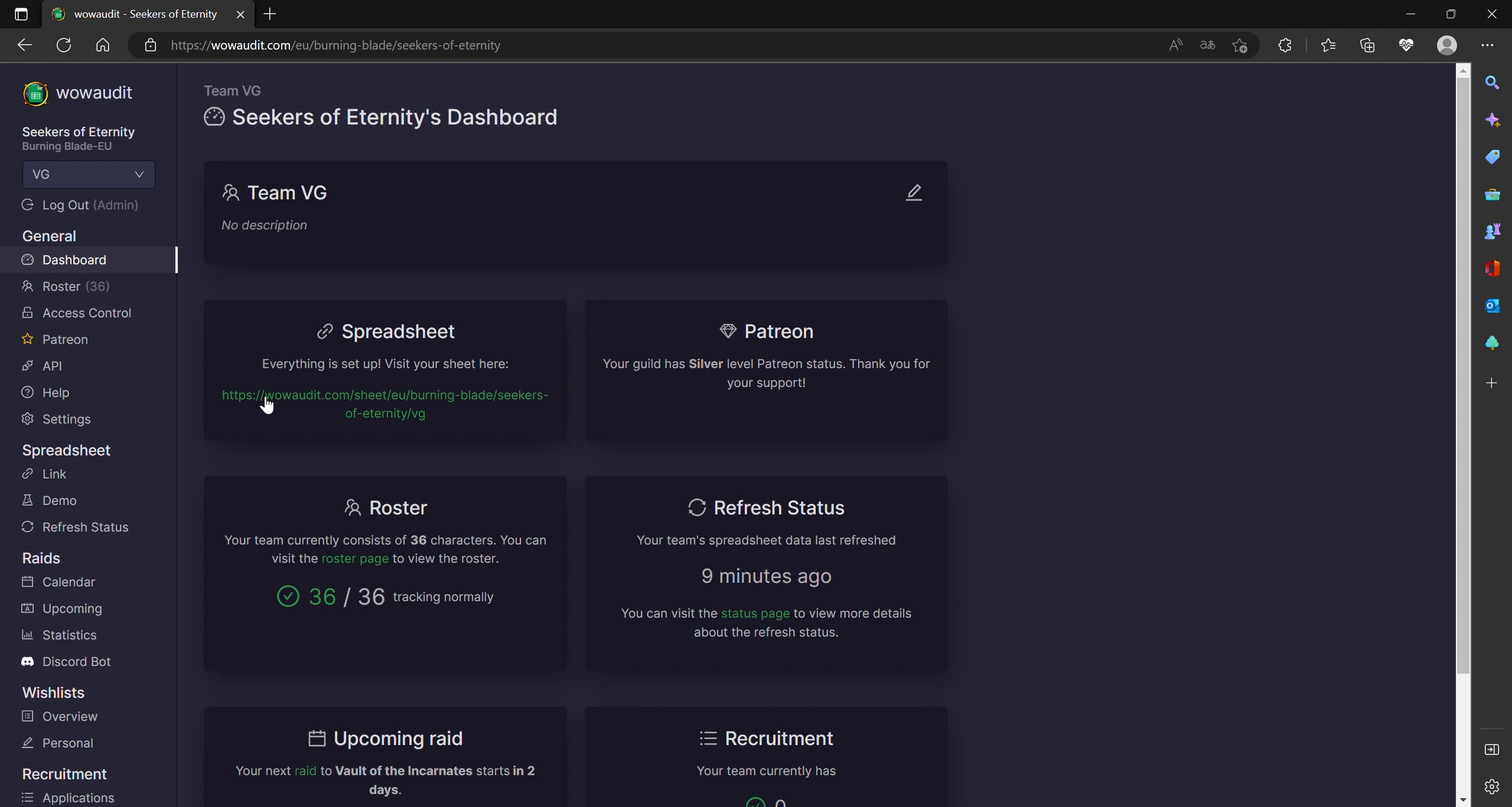 wowaudit - Seekers of Eternity – Osobní – Microsoft Edge 2023-01-16 17 ...