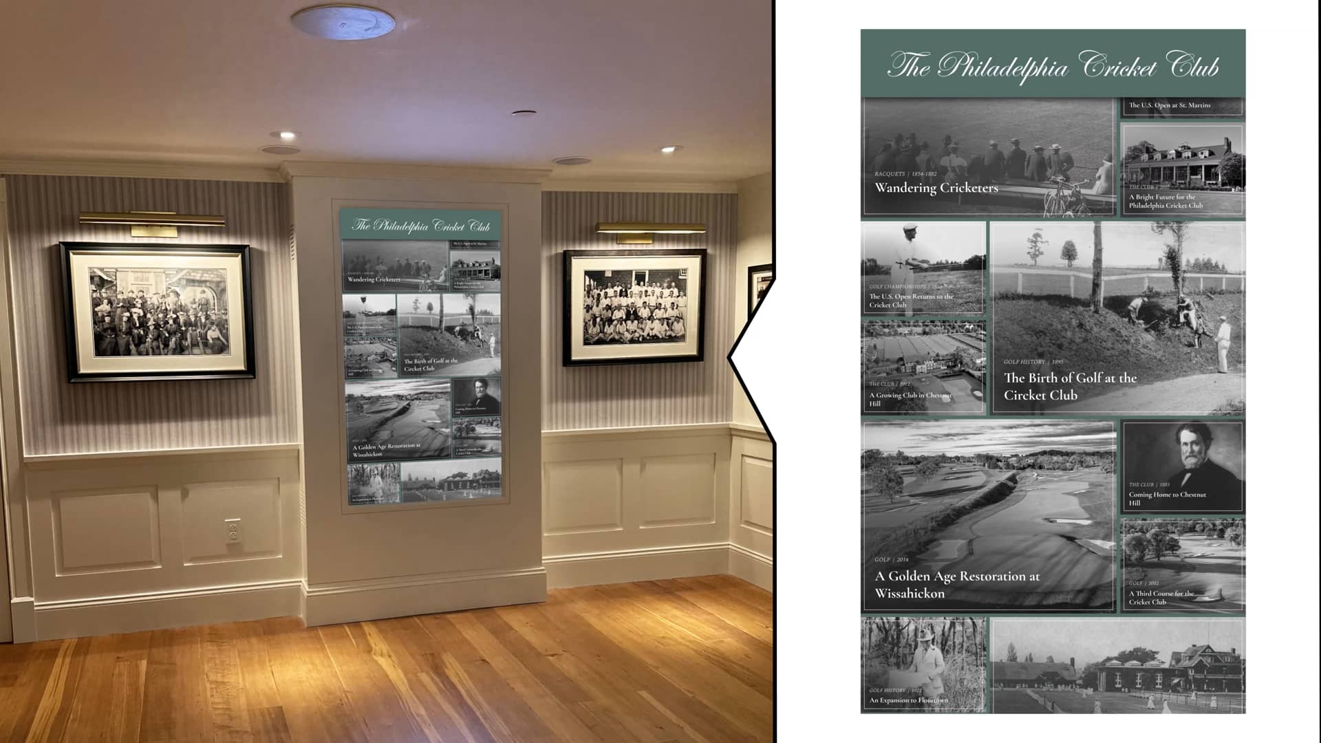 Philadelphia Cricket Club Entrance Lobby Interactive Story Station on Vimeo