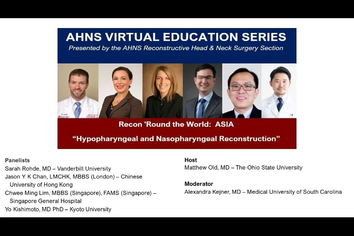 AHNS Virtual Education Series: Recon 'Round the World - ASIA