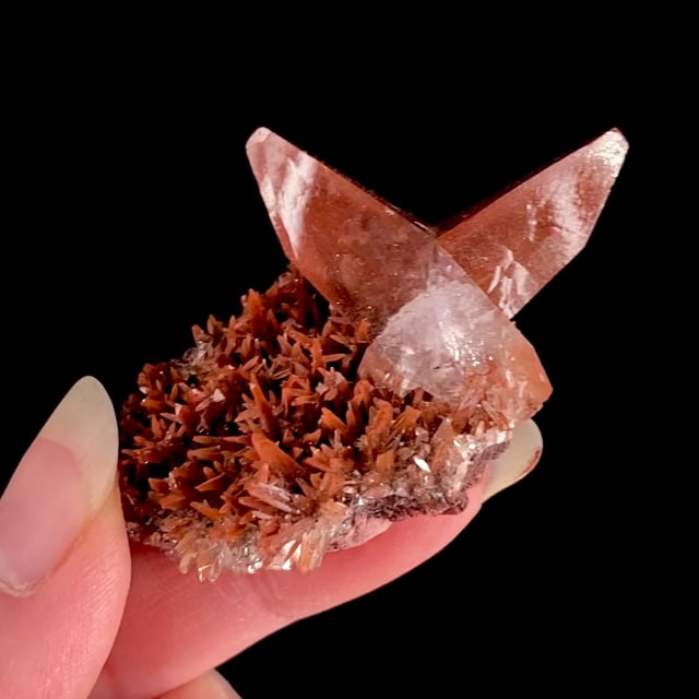 Calcite (twin) with Hematite inclusions | Leiping Mine, Leiping ...