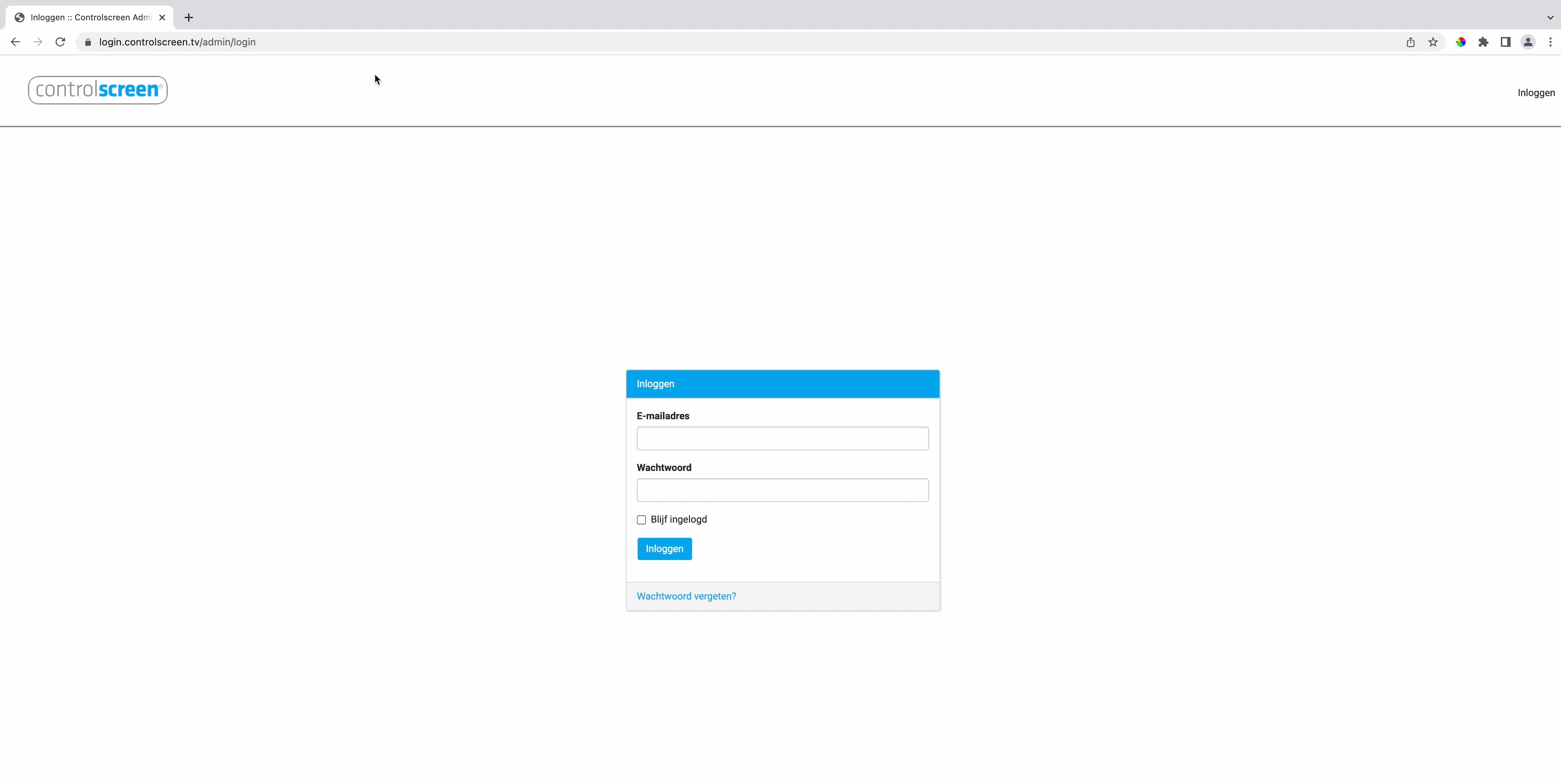 Inloggen-Controlscreen on Vimeo
