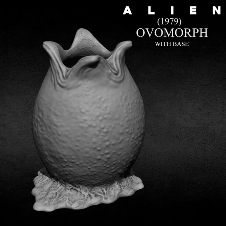 3D PRINTABLE OPEN ALIEN EGG OVOMORPH WITH BASE on Vimeo
