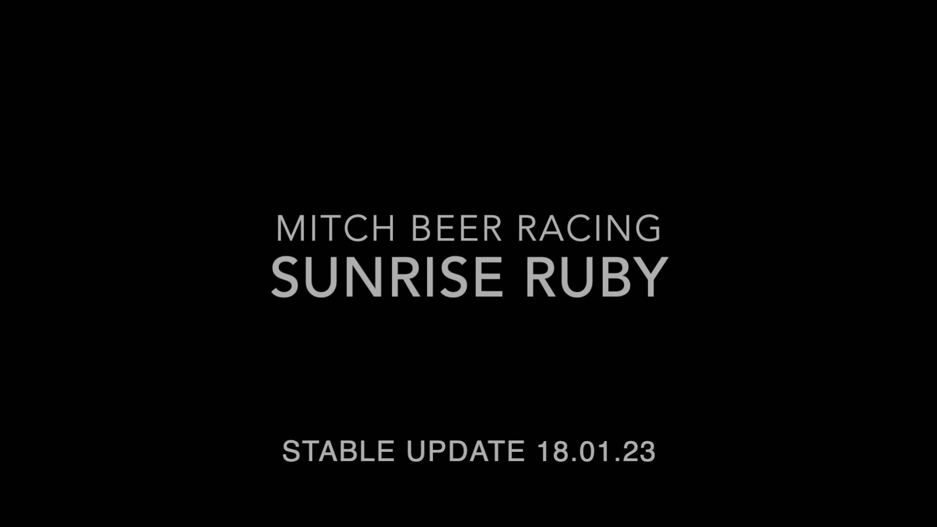 MBR - 18.01.23 - SUNRISE RUBY on Vimeo