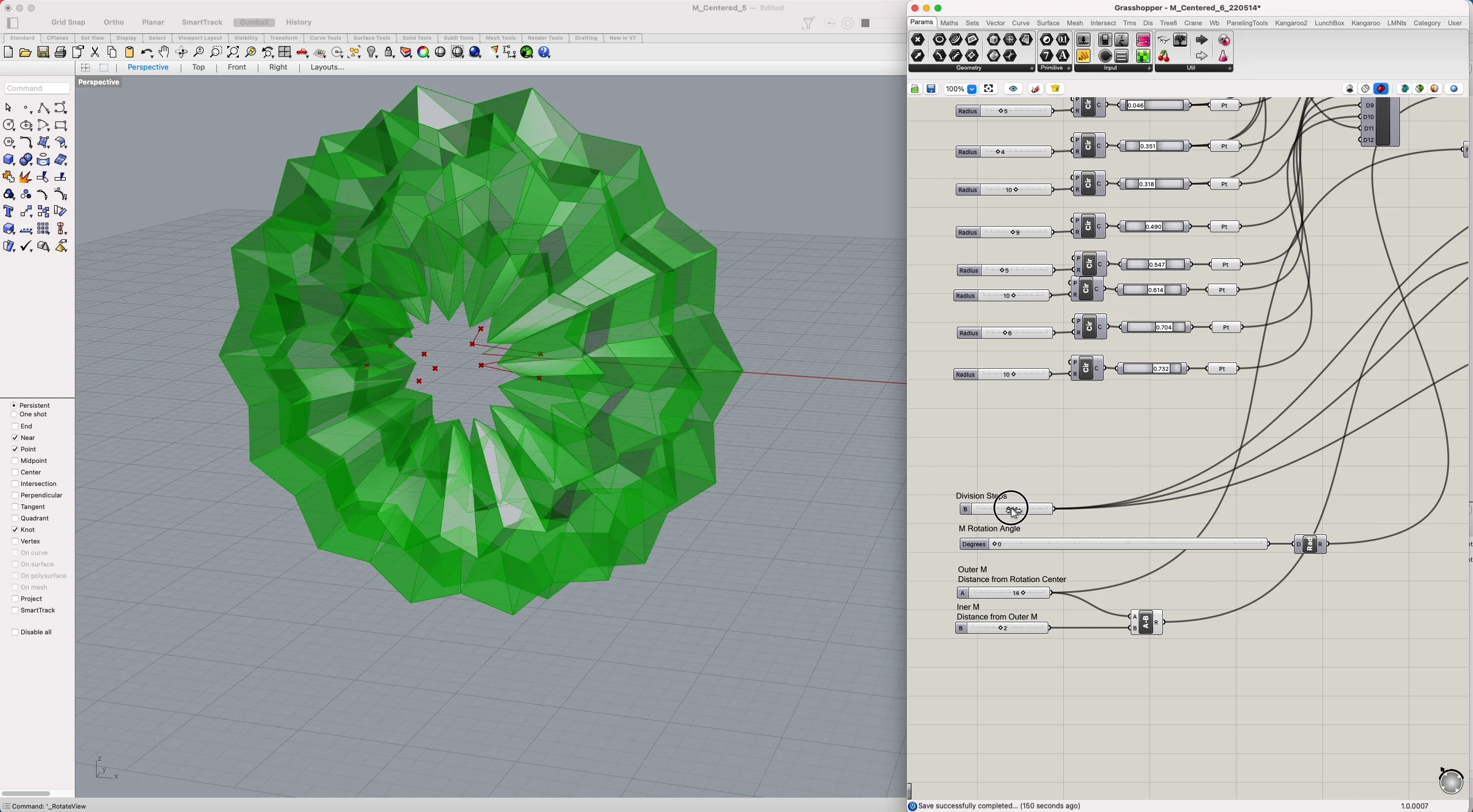 Grasshopper: origami ring structure generating Algorithm on Vimeo