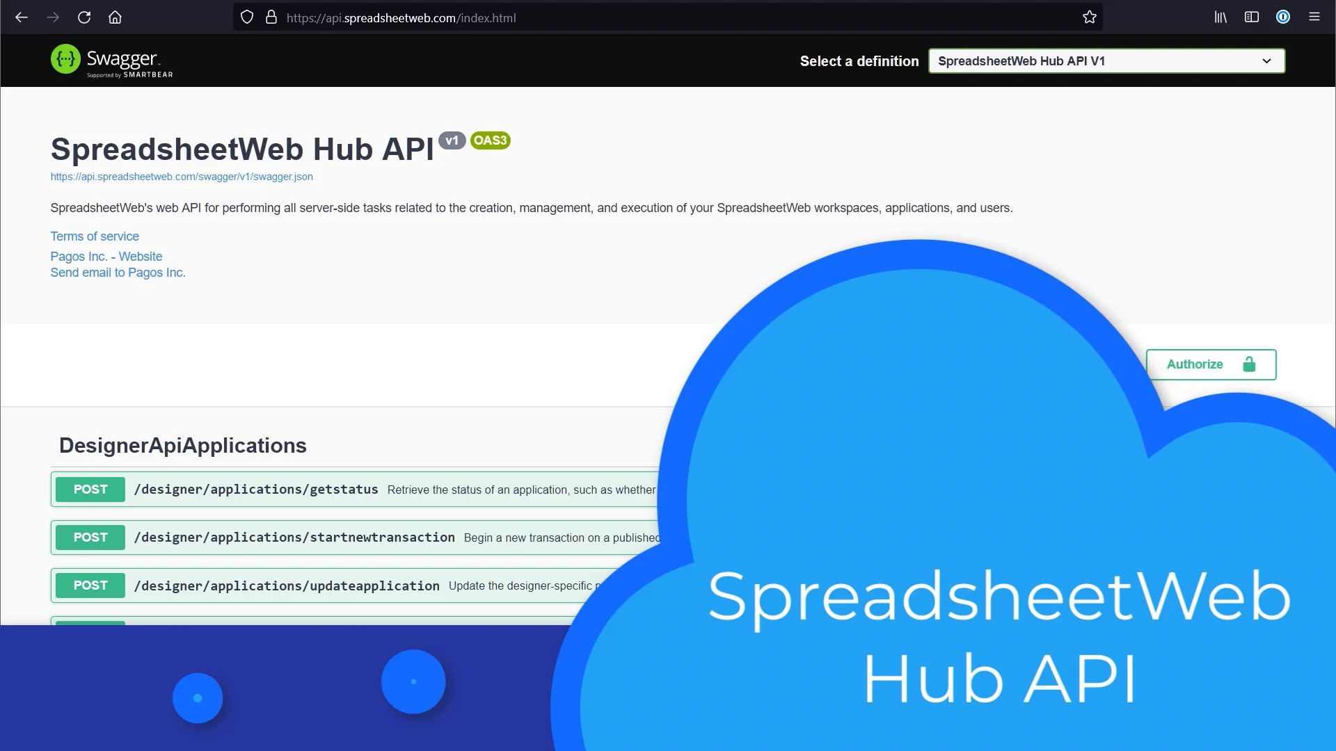 SpreadsheetWeb Hub API