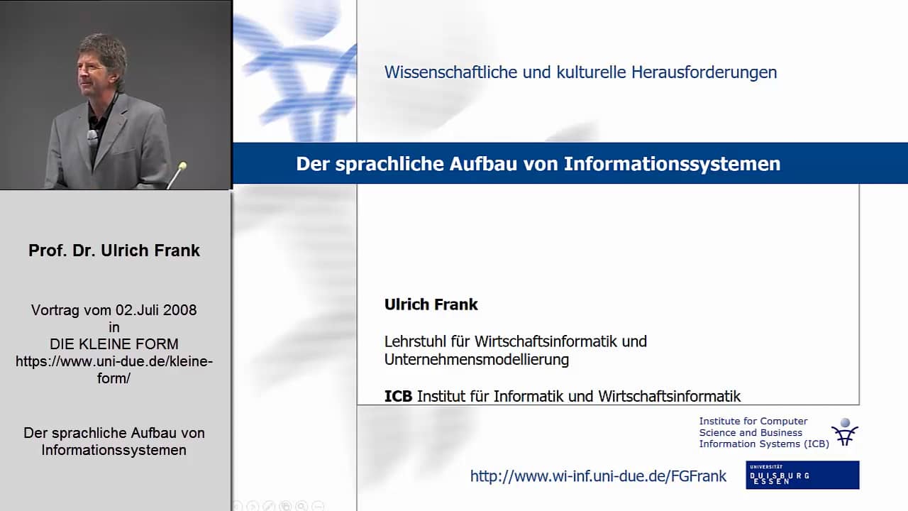 Prof. Dr. Ulrich Frank : Der sprachliche Aufbau von ...