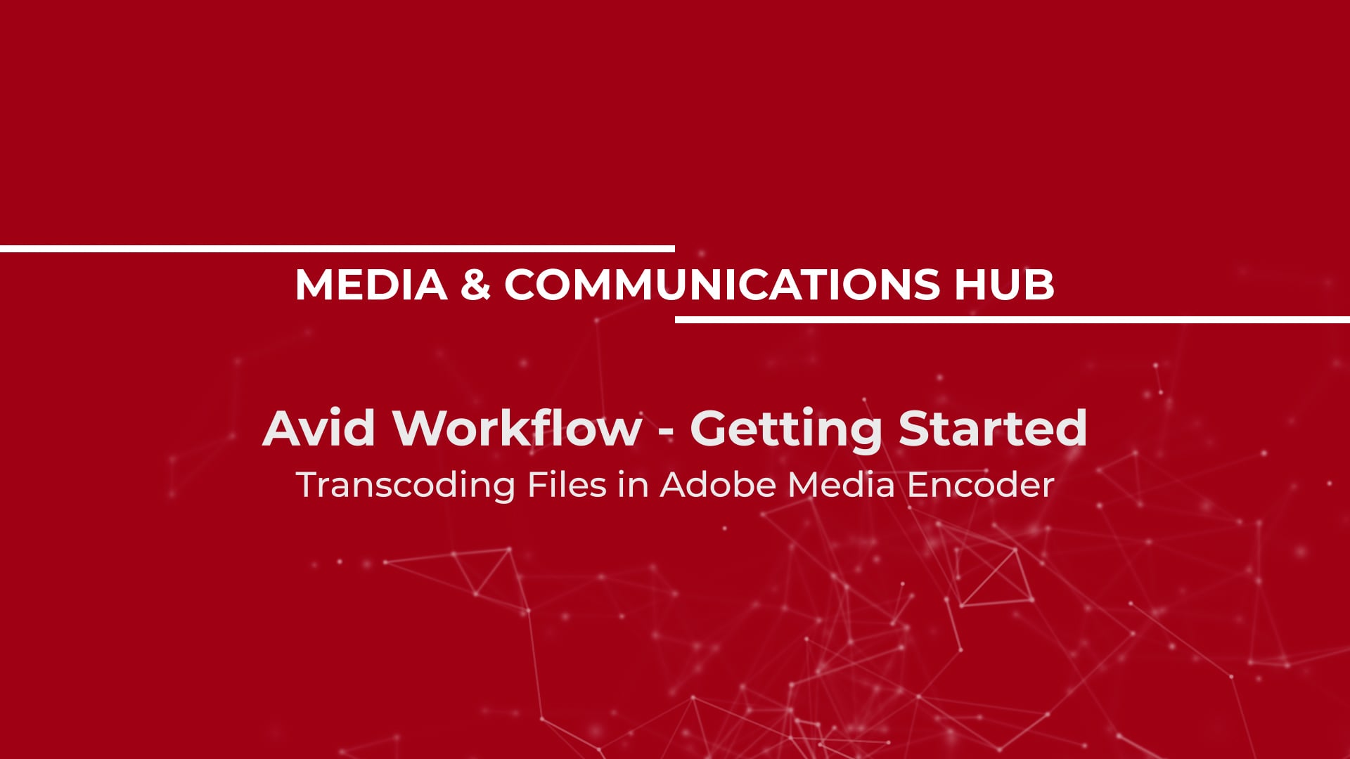 Avid Part 1 - Transcoding Files in Adobe Media Encoder on Vimeo
