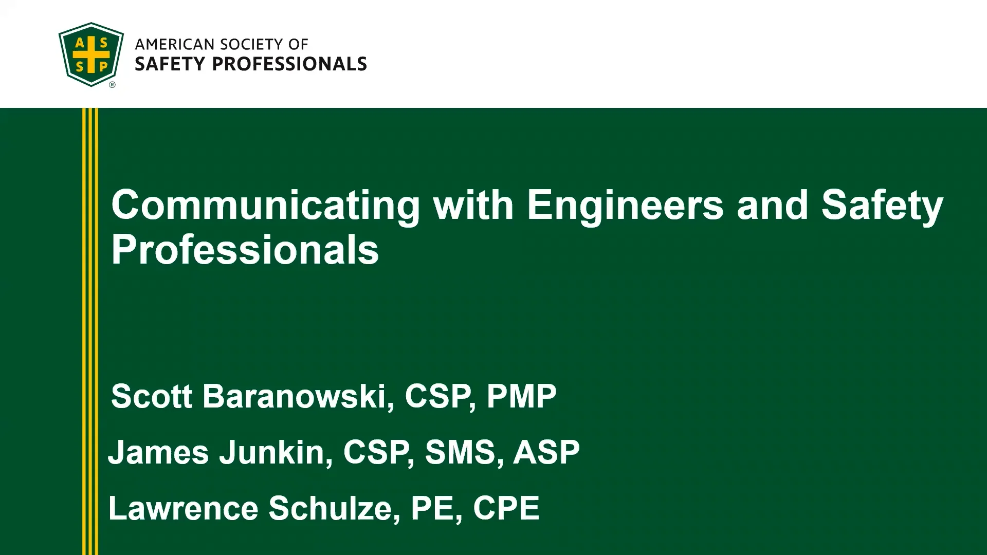 Communicating with Engineers and Safety Professionals on Vimeo