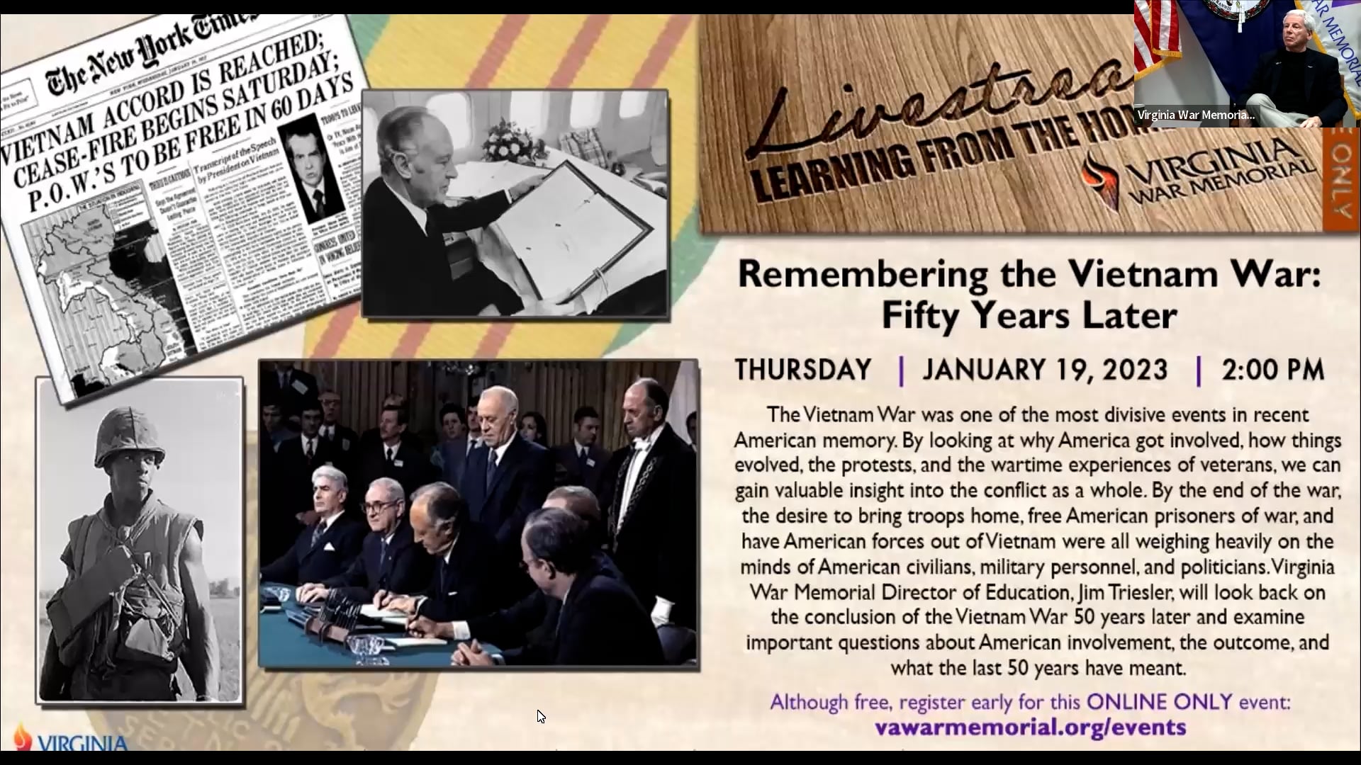 Livestream - Remembering the Vietnam War: Fifty Years Later on Vimeo