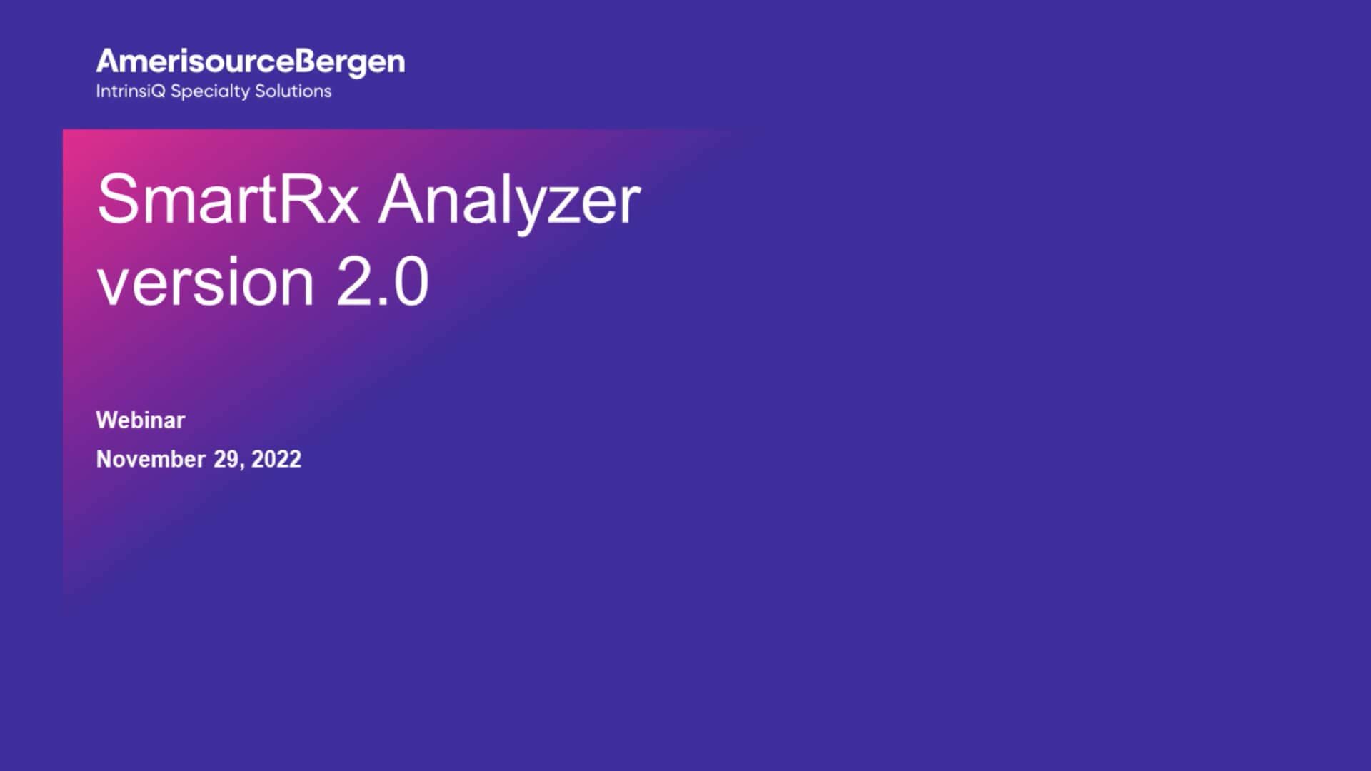 SmartRx Analyzer_Nov 2022 webinar on Vimeo