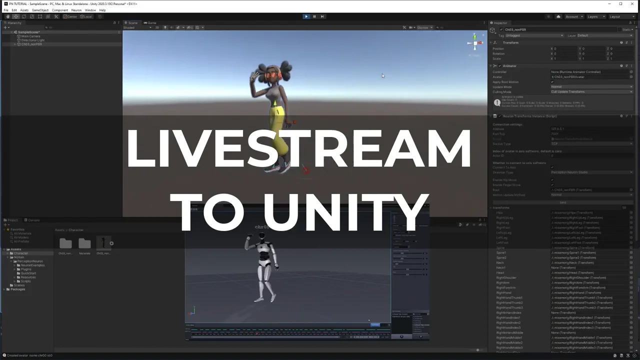 Perception Neuron (Axis Studio) _ Unity3D Tutorial on Vimeo