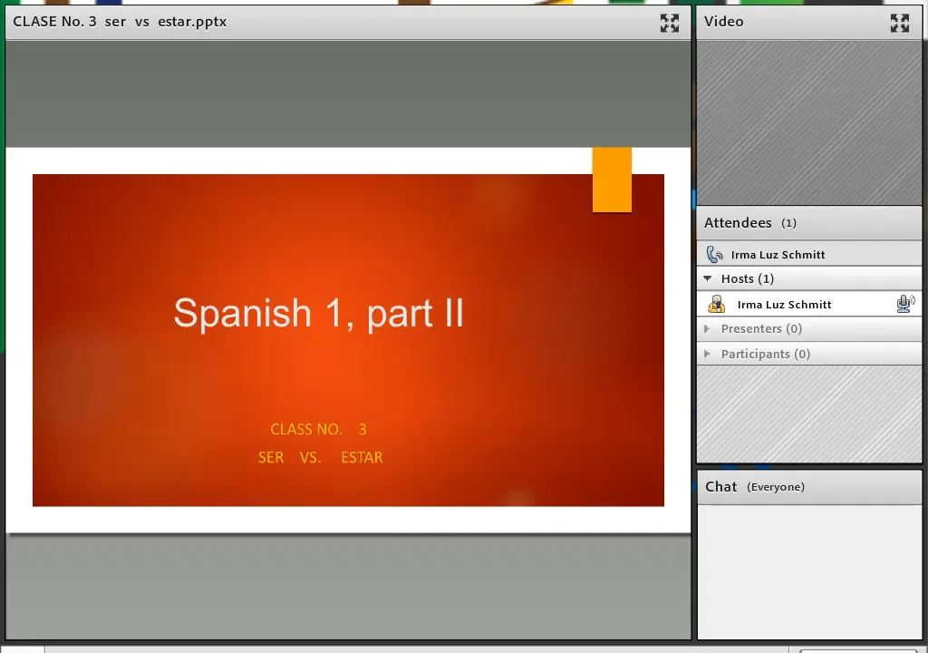 Spanish 1, part II Class No. 3 Ser vs Estar_0.mp4 on Vimeo