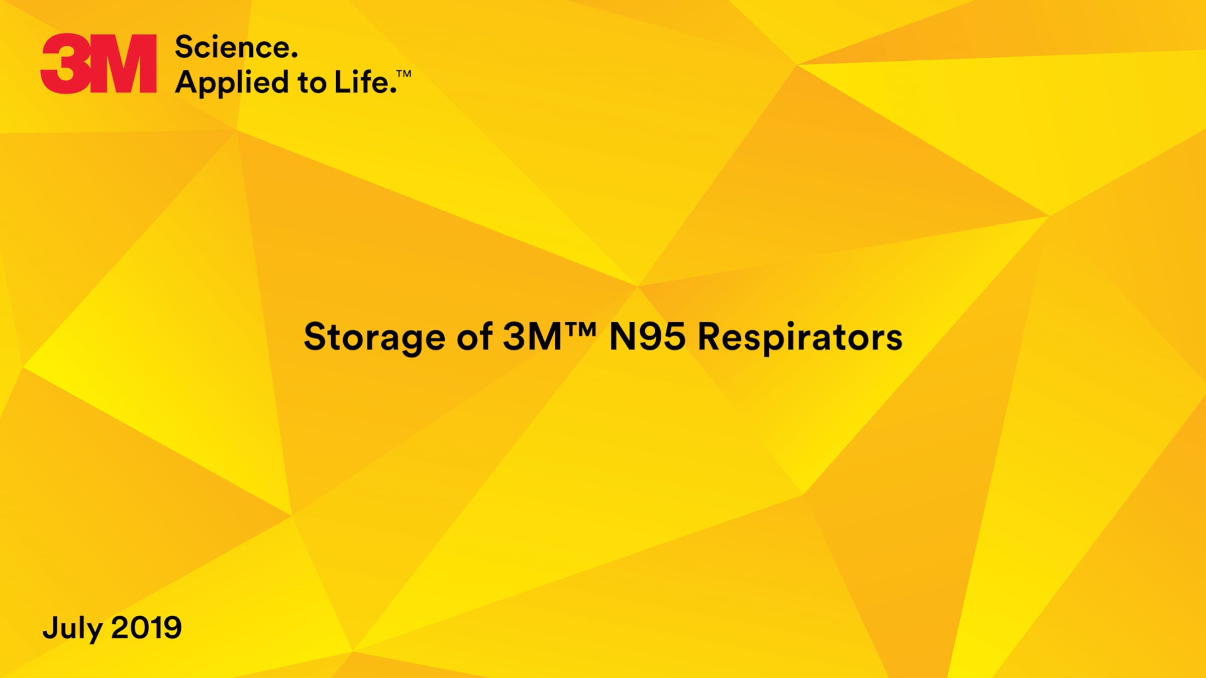 Storage of 3M_ N95 Respirators