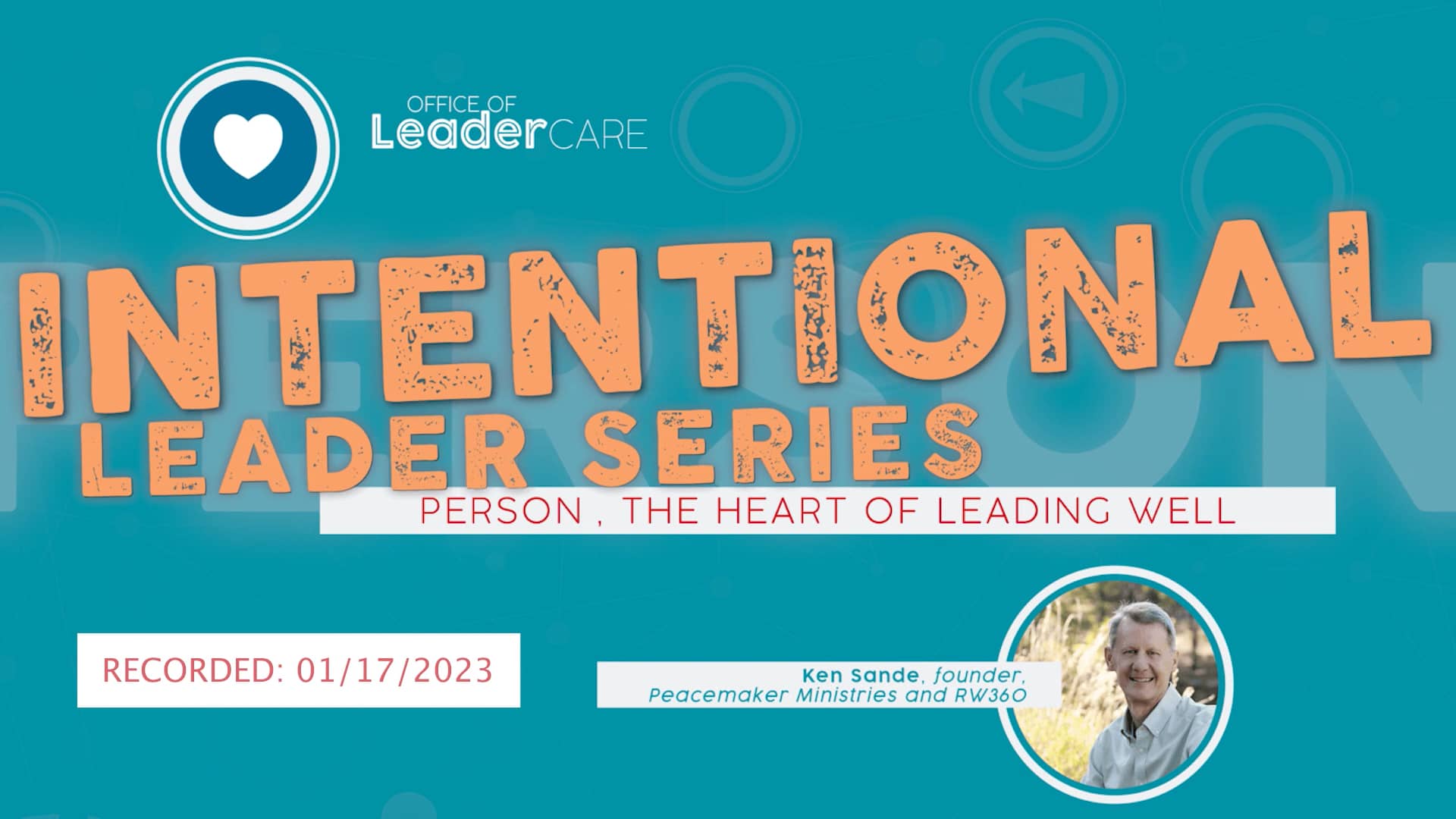 2023 Intentional Leader Series [Person] - Event Recording on Vimeo