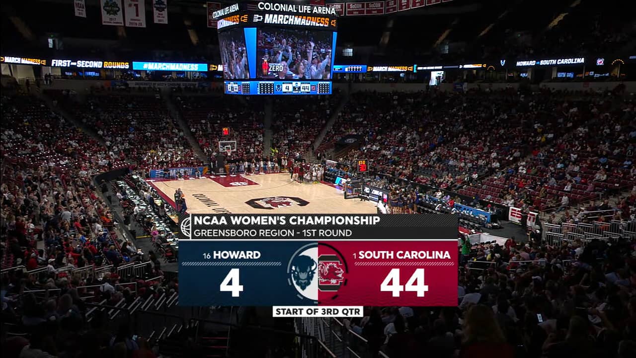 bradshaw_WCBB_NCAA_TOURNAMENT_HOWARD_VS_SOUTH_CAROLINA_HALFTIME_MOMENT ...