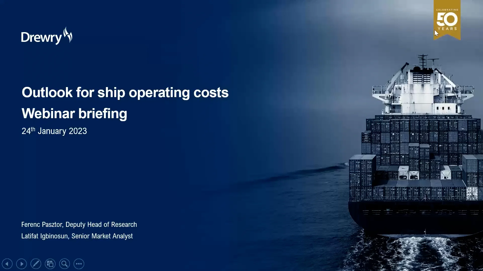Webinar - Ship Operating Cost Trends - January 2023