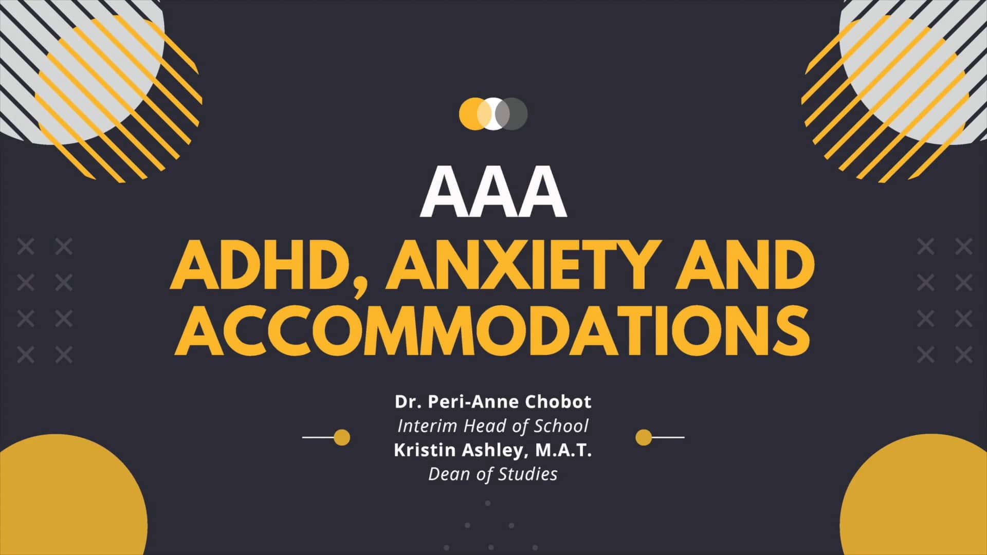 AAA: ADHD, Anxiety, and Accommodations on Vimeo