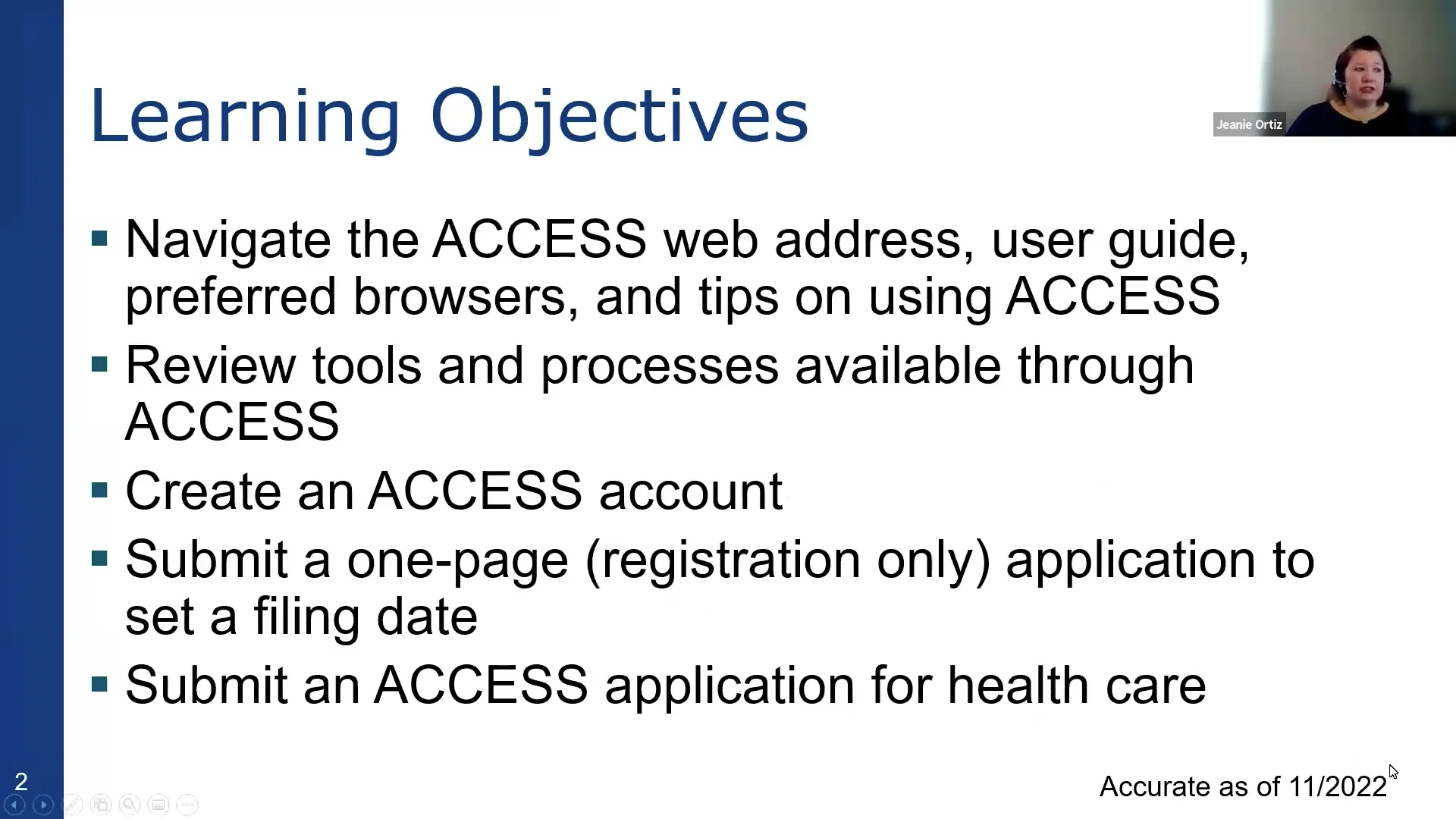 ACCESS Training Module 1
