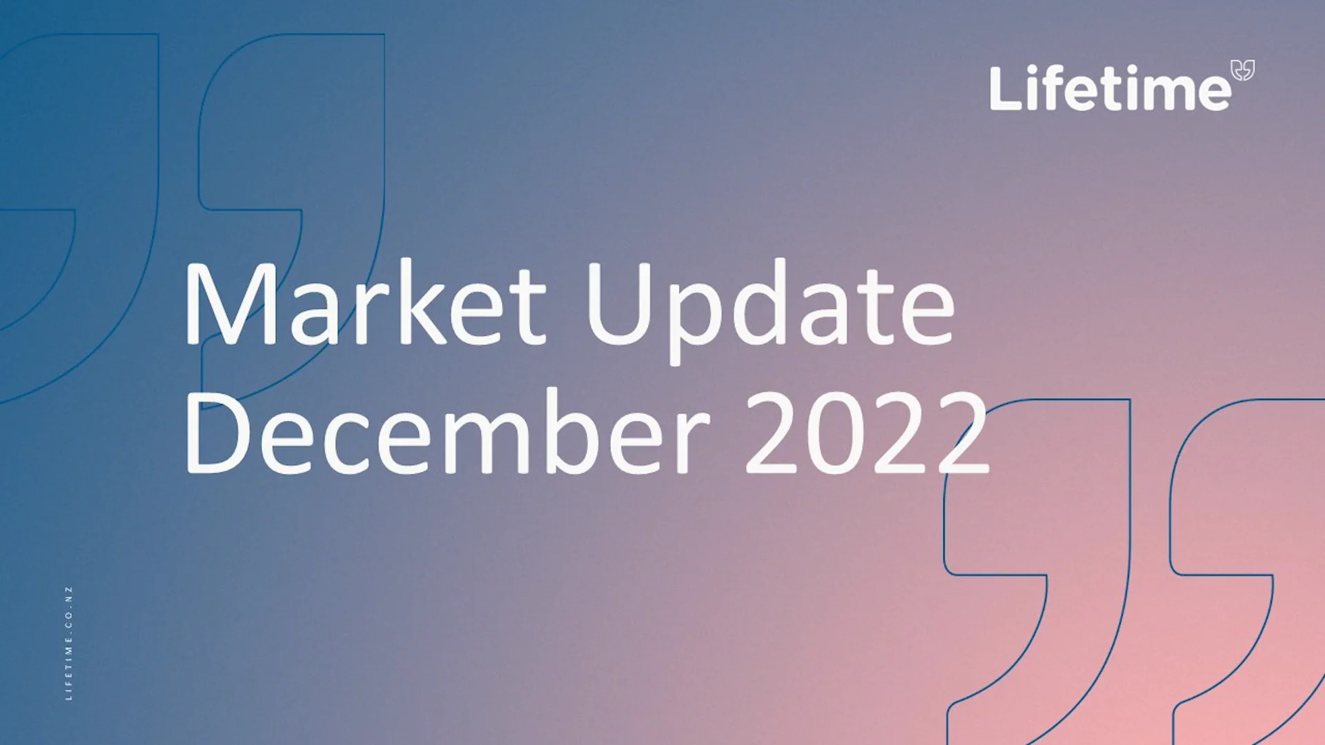 Lifetime Investment Market Update December 2022 on Vimeo