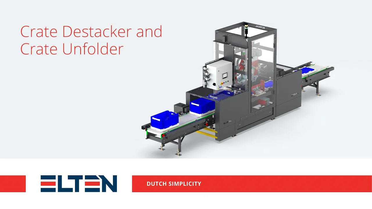 Crate Destacker and Crate Unfolder | Handling machines | Elten Logistic ...