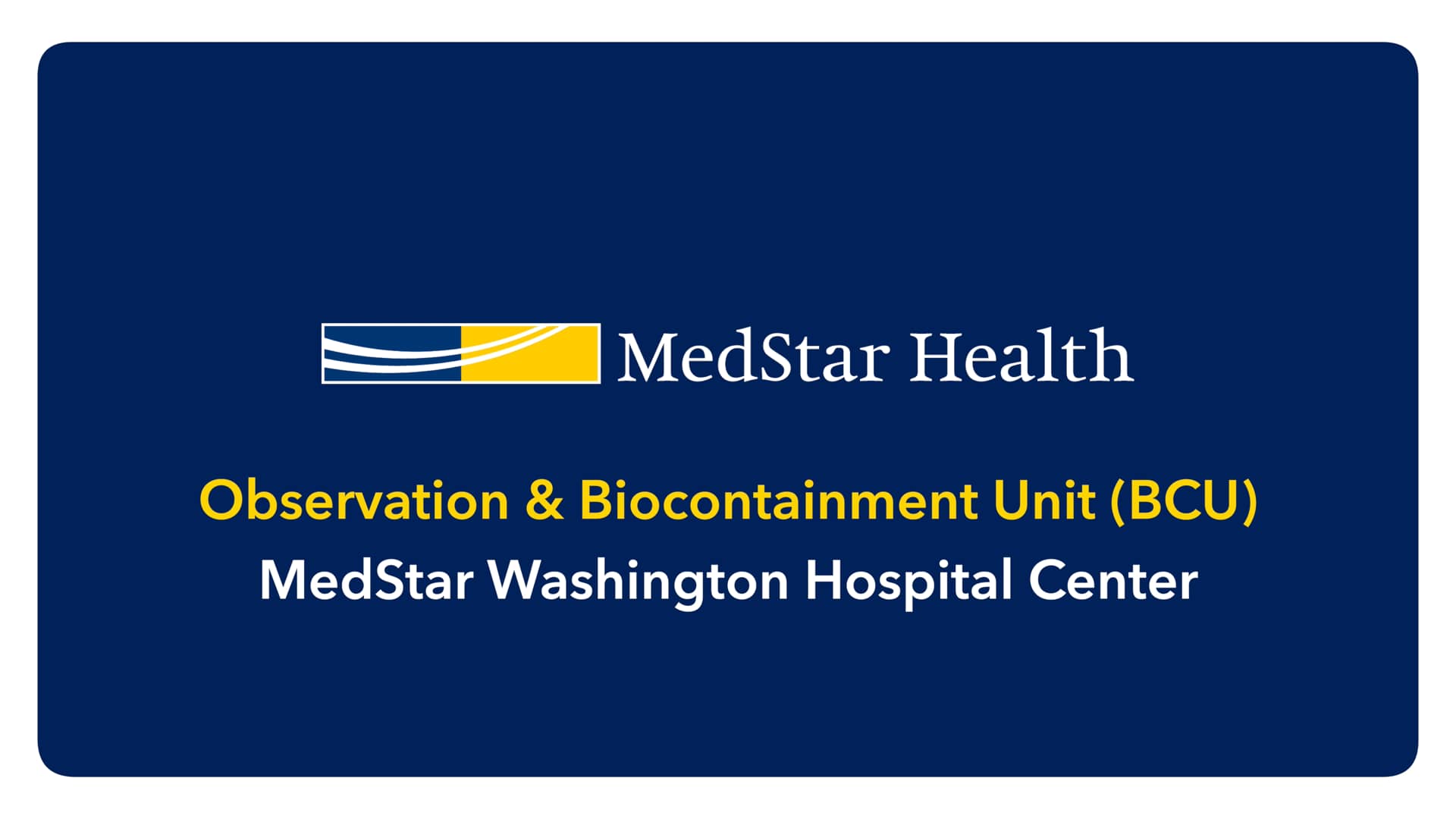 MWHC Observation & Biocontainment Unit Virtual Tour_extended on Vimeo