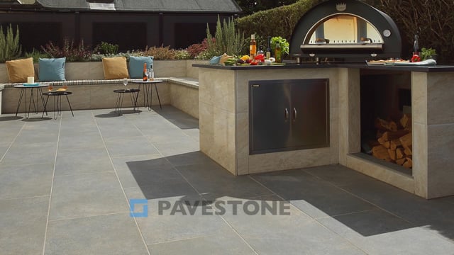 Pavestone - Dolomite, Moon, Porcelain Patio Paving by Pavestone on Vimeo