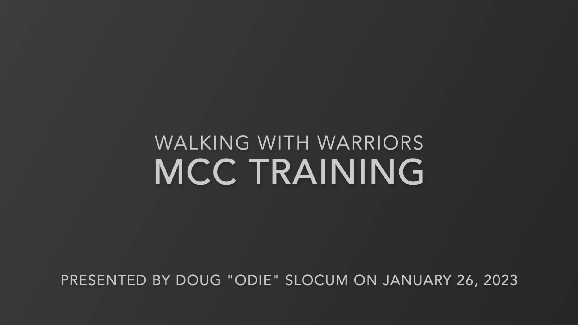Military Culture Training: Walking With Warriors.mp4 on Vimeo