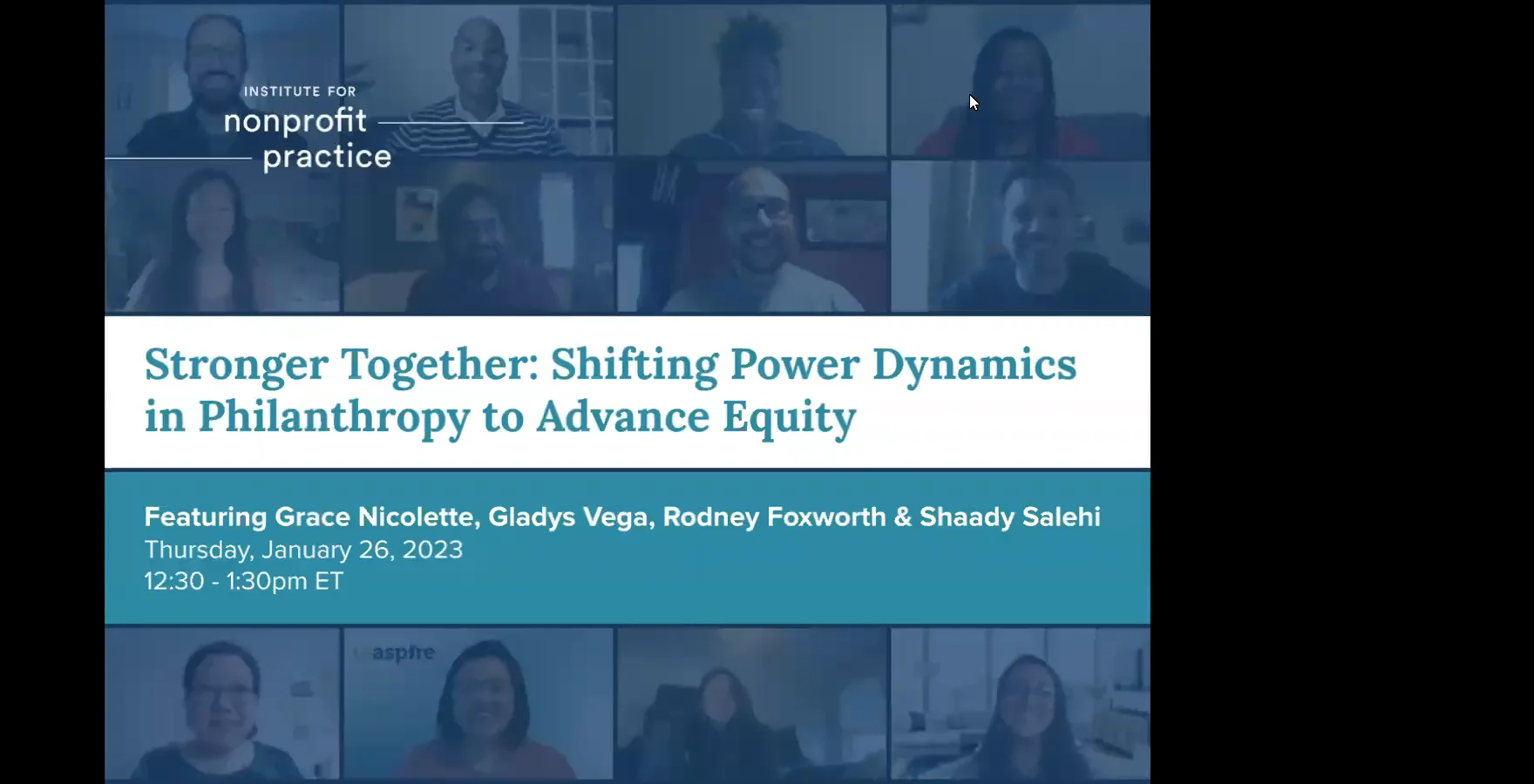 Stronger Together: Shifting Power Dynamics in Philanthropy to Advance Equity (January 26, 2023 ...