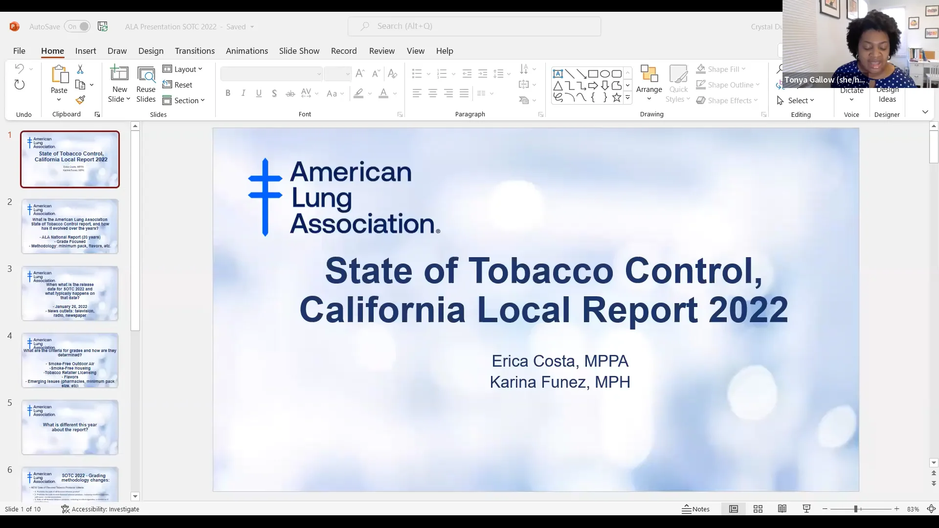 Effective Use of ALA Annual Tobacco Control Report Card Grades ...